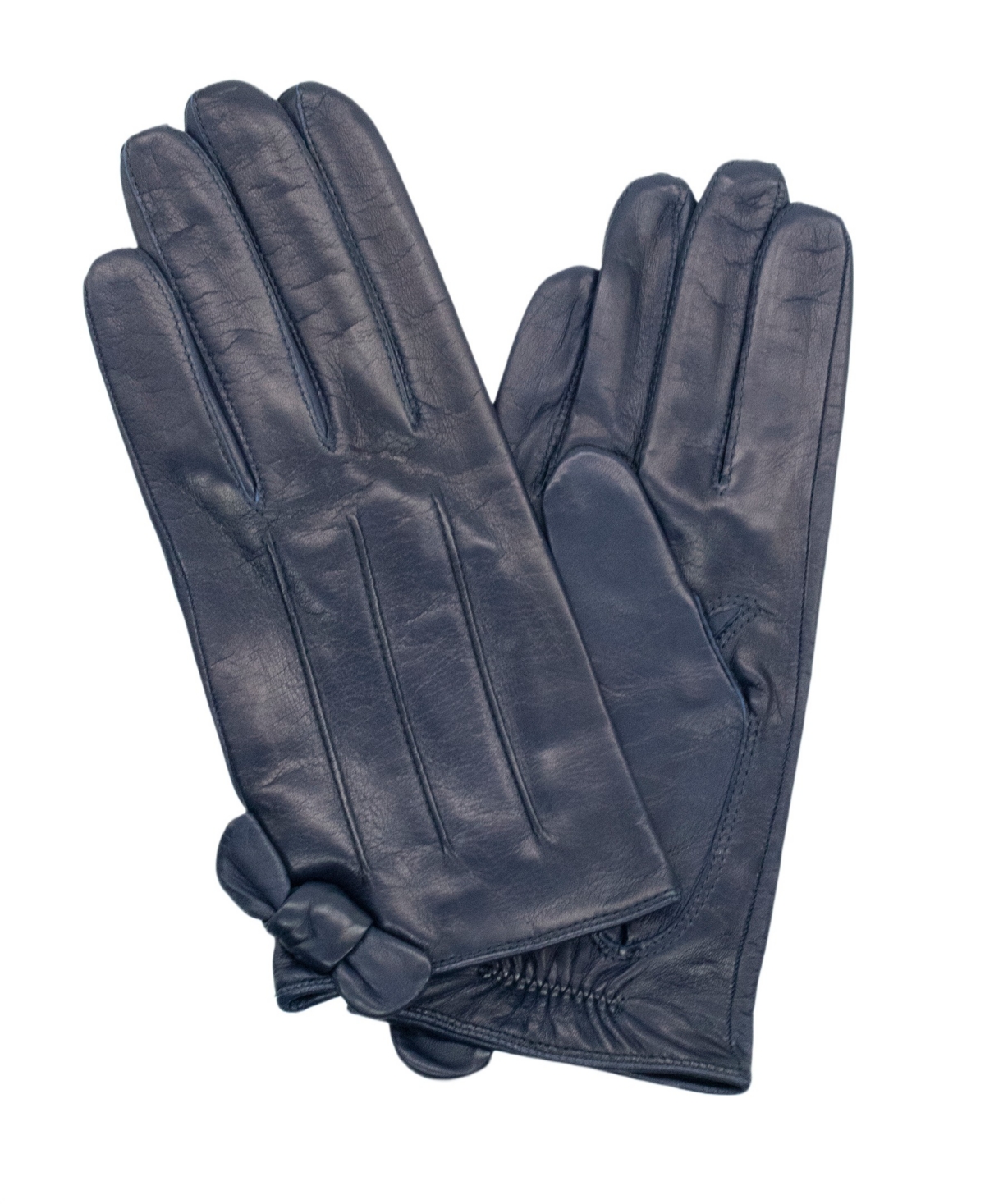 Click here for Portolano Bow Leather Gloves - Purple prices