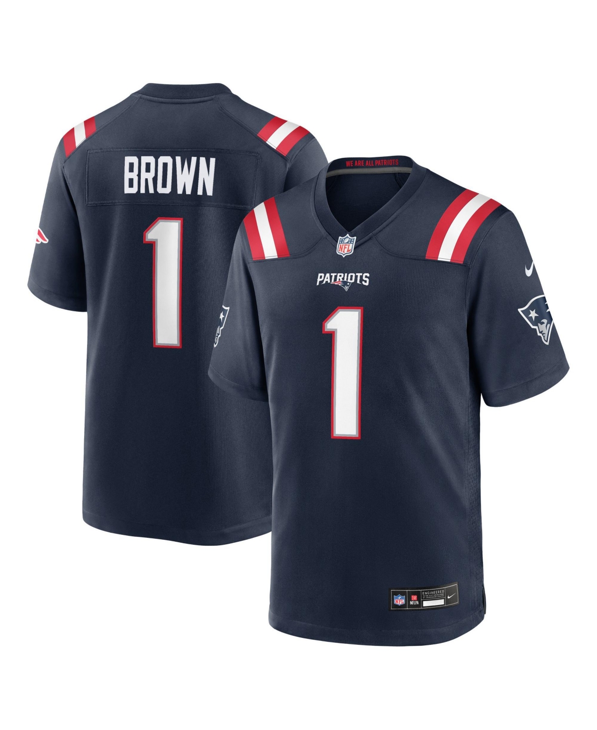 Click here for Nike Big Boys and Girls A.j. Brown Navy New Englan... prices