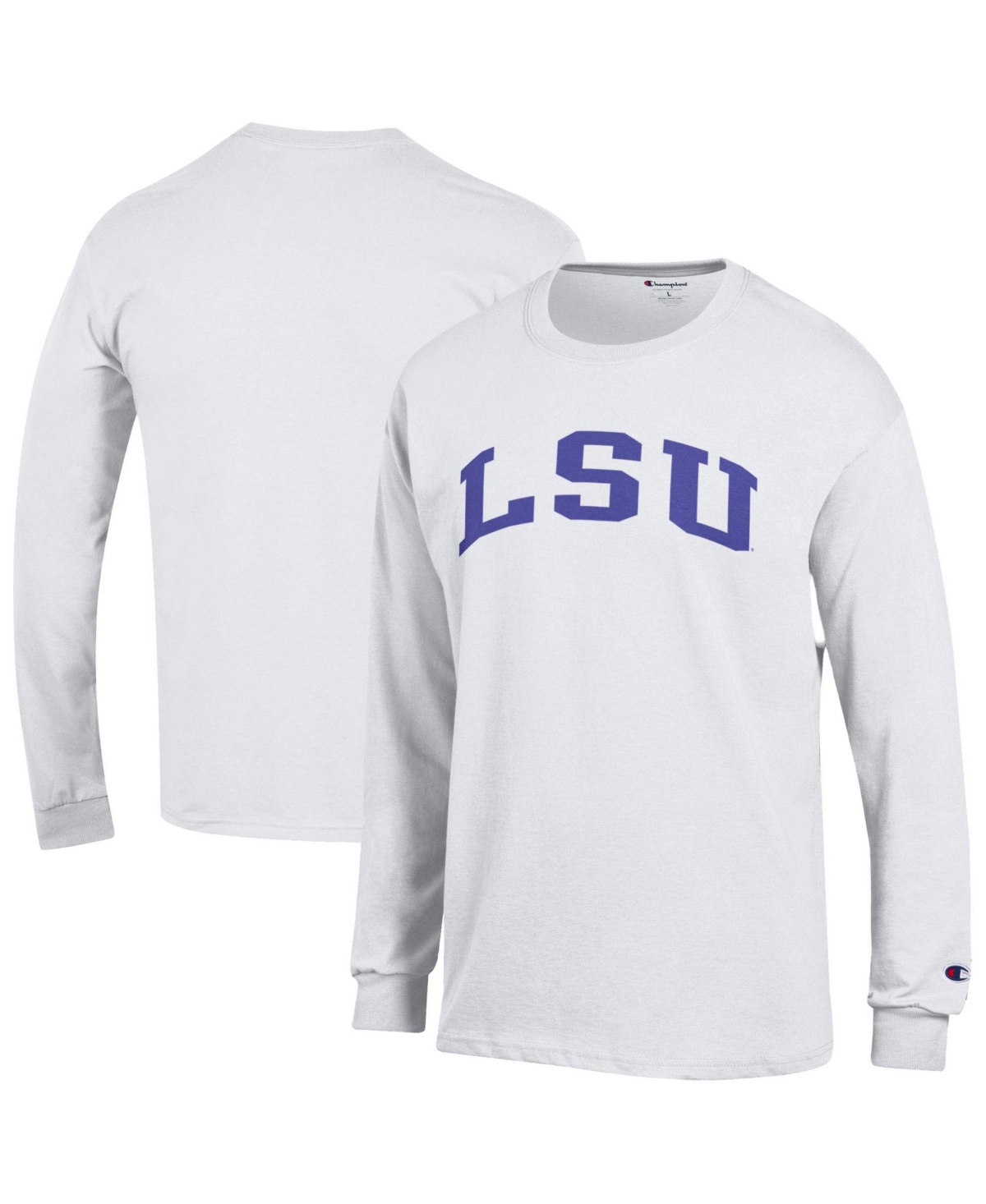 Click here for Champion Mens Lsu Tigers Basic Arch Long-Sleeve Sc... prices