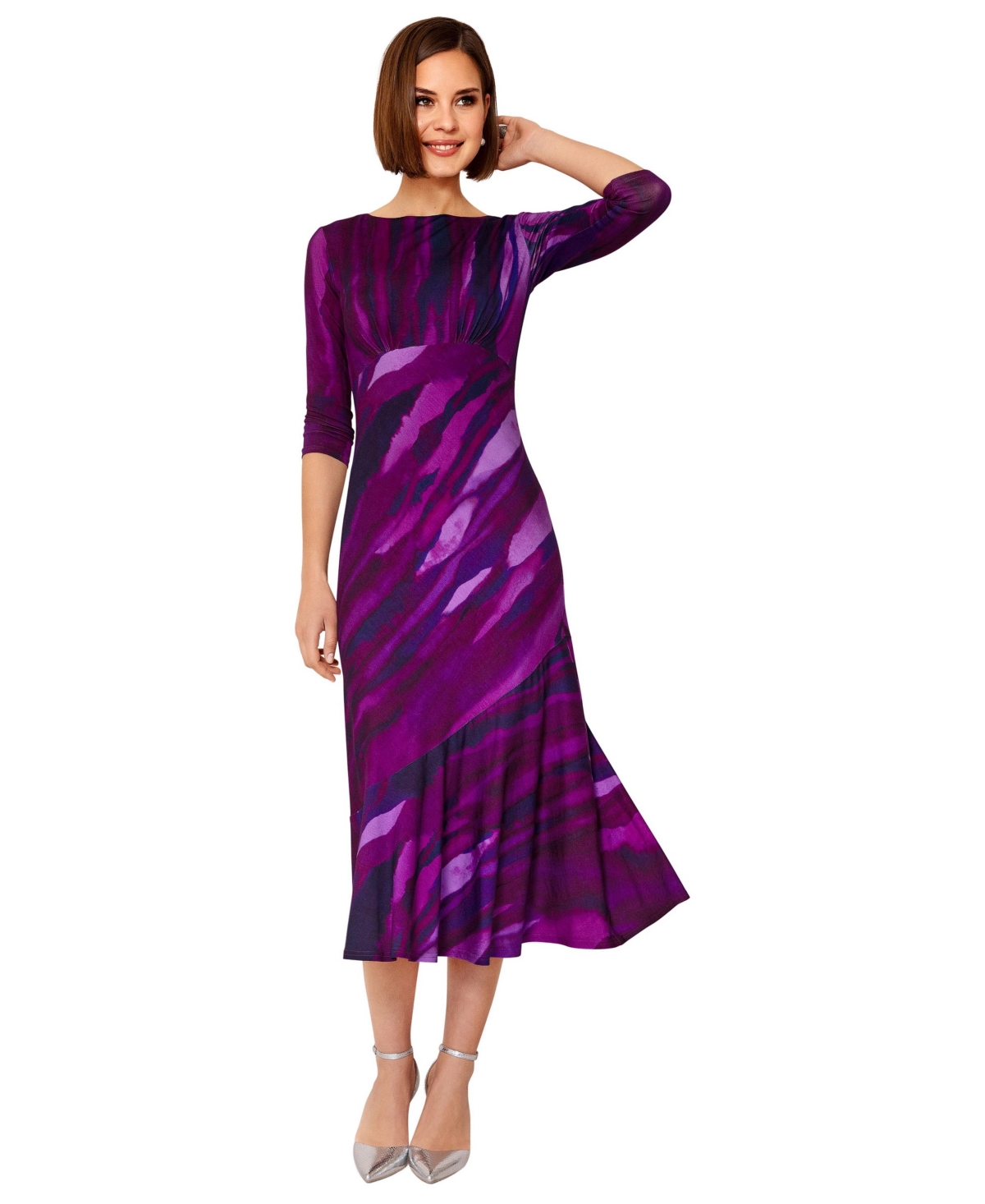 Click here for Alie Street London Womens Asymmetric Bias Cut Midi... prices