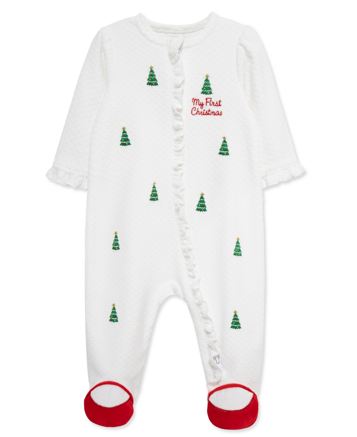 Click here for Little Me Baby Girls Merry Trees Graphic Footed Co... prices