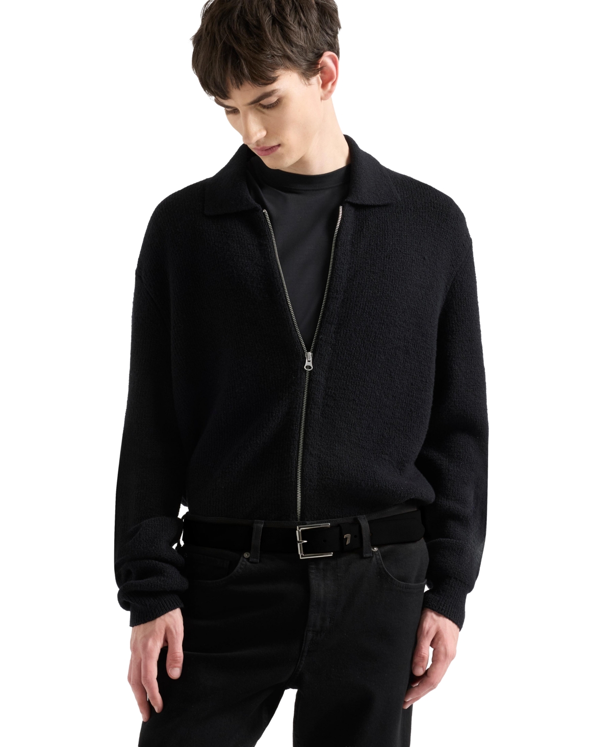Click here for 7 For All Mankind Mens Full-Zip Sweater - Black prices