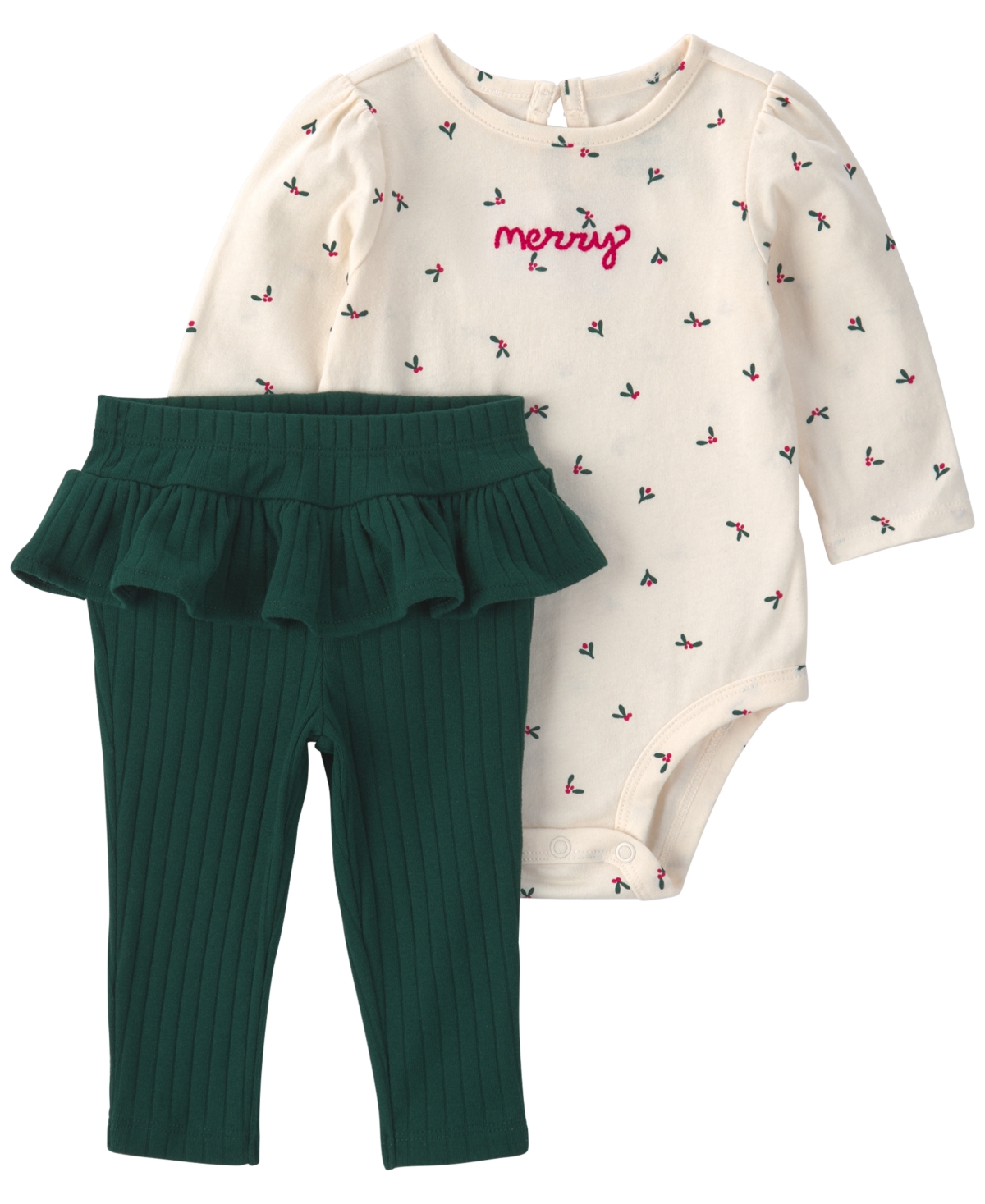 Click here for Carters Baby Girls Merry Bodysuit and Pants  2-Pie... prices