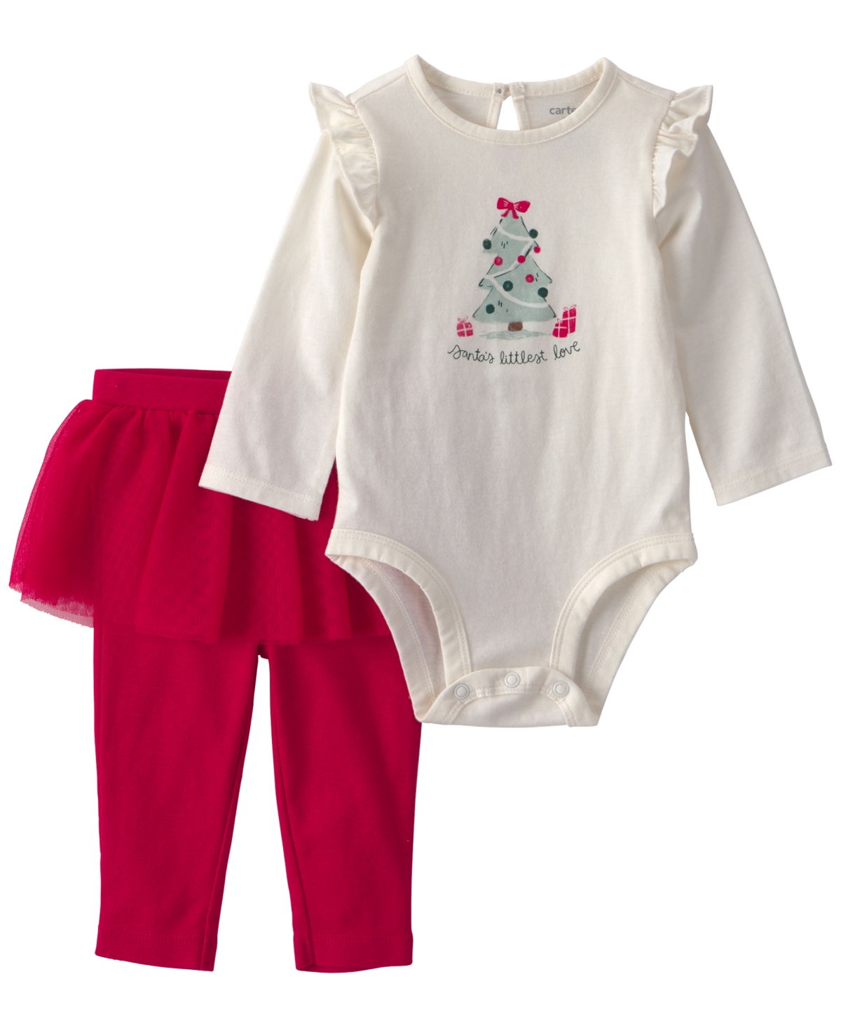 Click here for Carters Baby Girls Santas Littlest Love Bodysuit a... prices