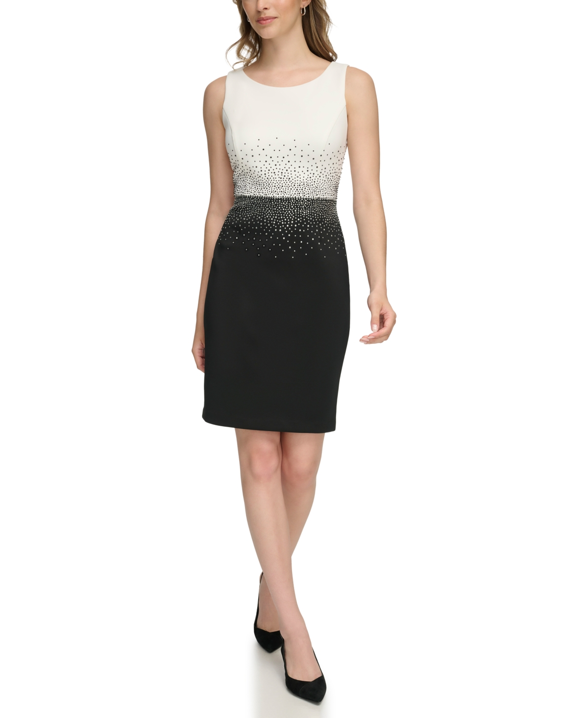 Click here for Calvin Klein Womens Scoop Neck Sleeveless Colorblo... prices
