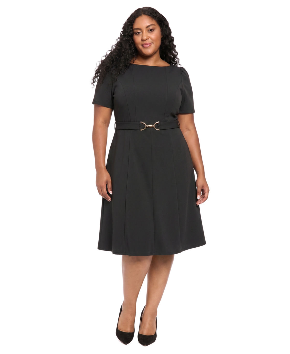 Click here for London Times Womens Plus Size Belted Fit & Flare B... prices