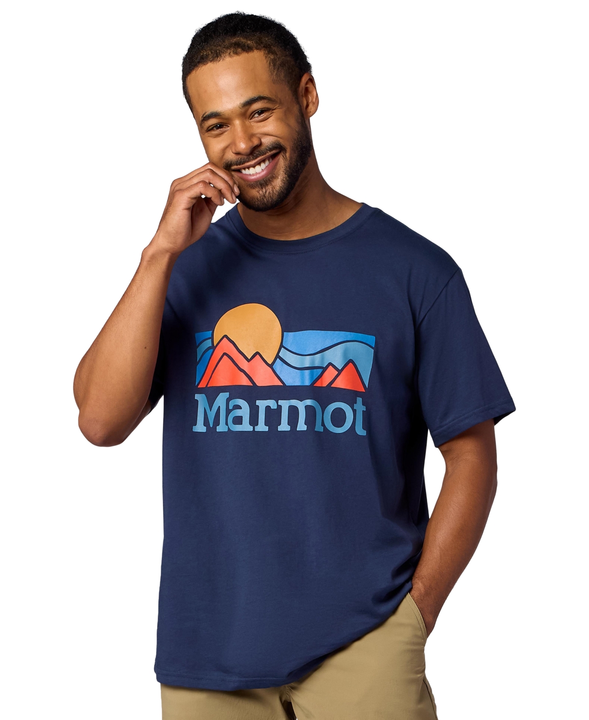 Click here for Marmot Mens Coastal Graphic Cotton-Blend Regular-F... prices
