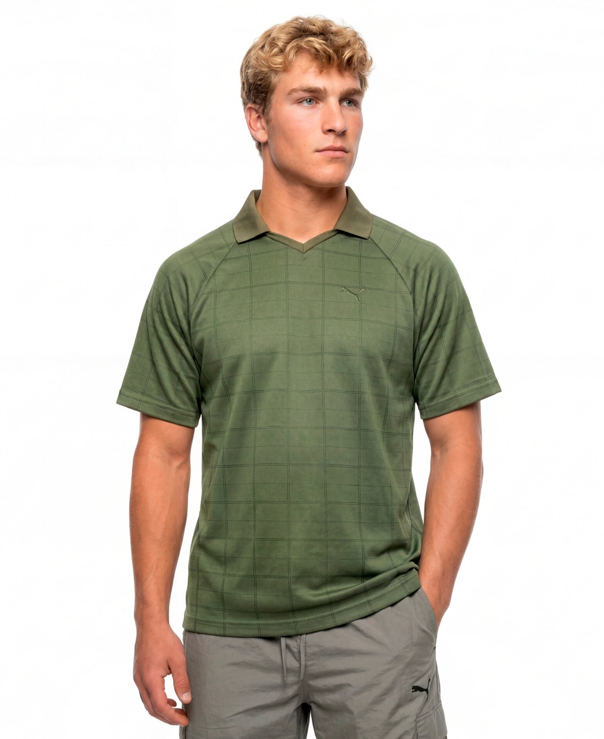 Click here for Puma Mens Elevated Tartan Regular-Fit Polo Shirt -... prices
