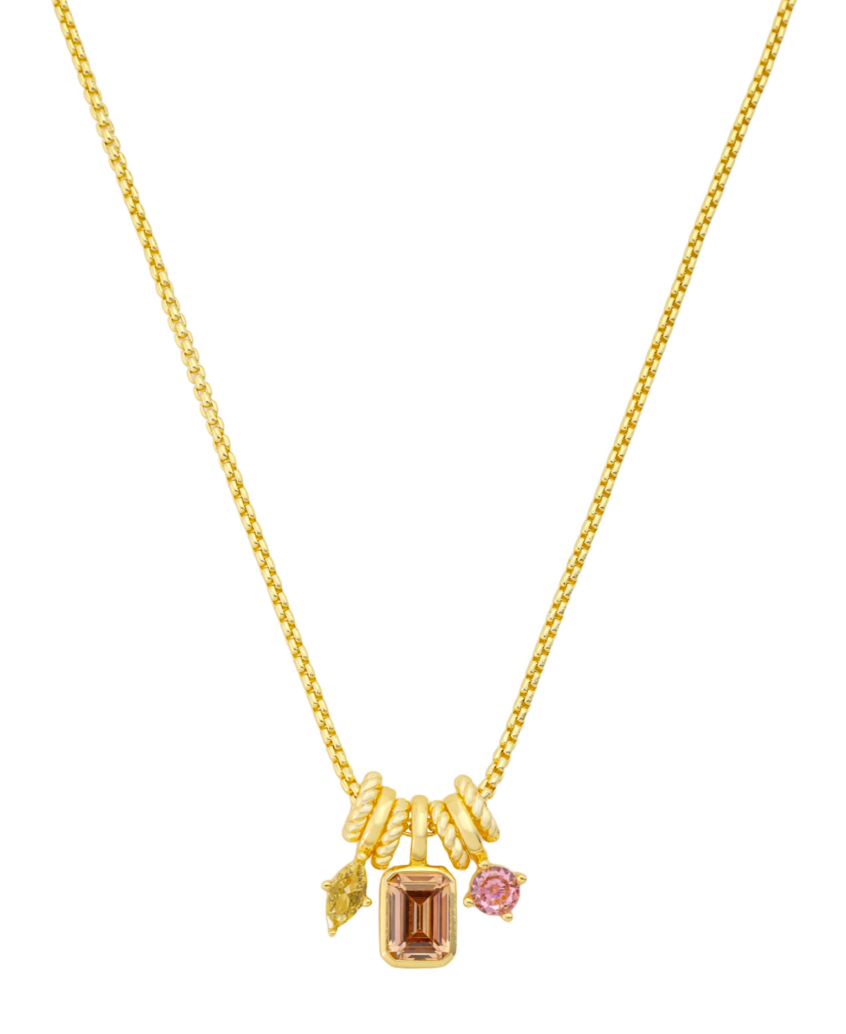 Click here for Unwritten Cubic Zirconia Gold-Plated Multi Charm P... prices