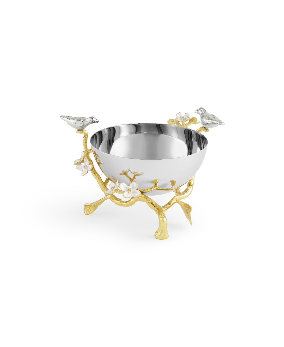 Click here for Michael Aram Lovebirds Silver Gold Nut Bowl - Silv... prices
