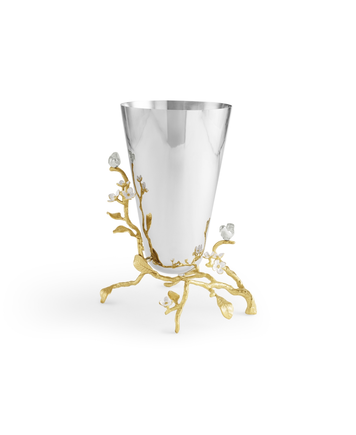 Click here for Michael Aram Lovebirds Silver Gold Medium Vase - S... prices