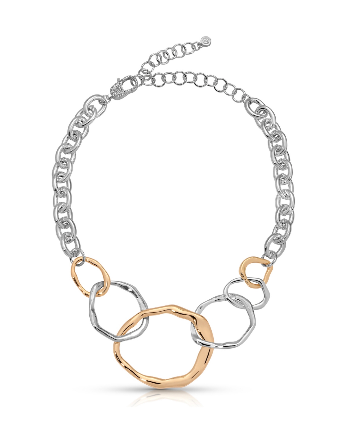 Click here for Ettika Interlocking Golden Chain Necklace - Two-To... prices