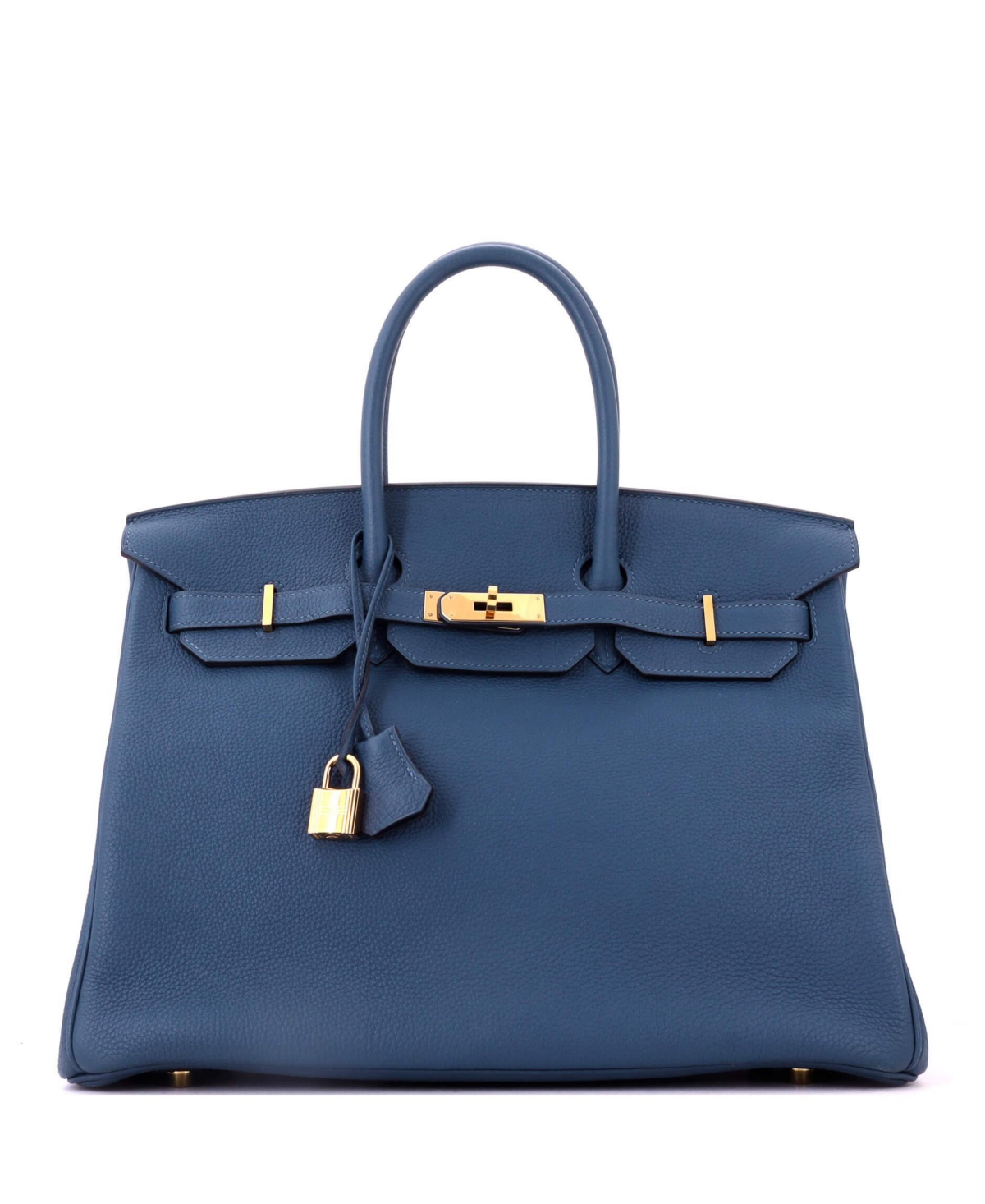 Click here for Pre-Owned Hermes Birkin 35 Handbag Blue Togo with... prices