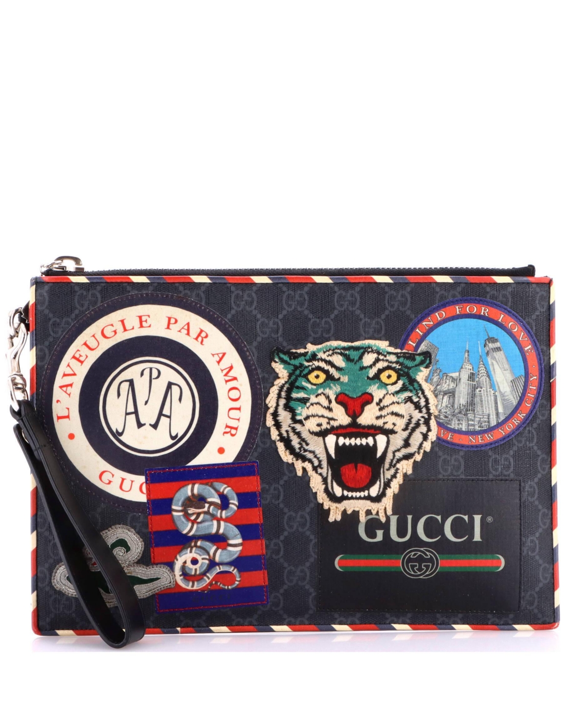 Click here for Pre-Owned Gucci Night Courrier Pouch Gg Coated Can... prices