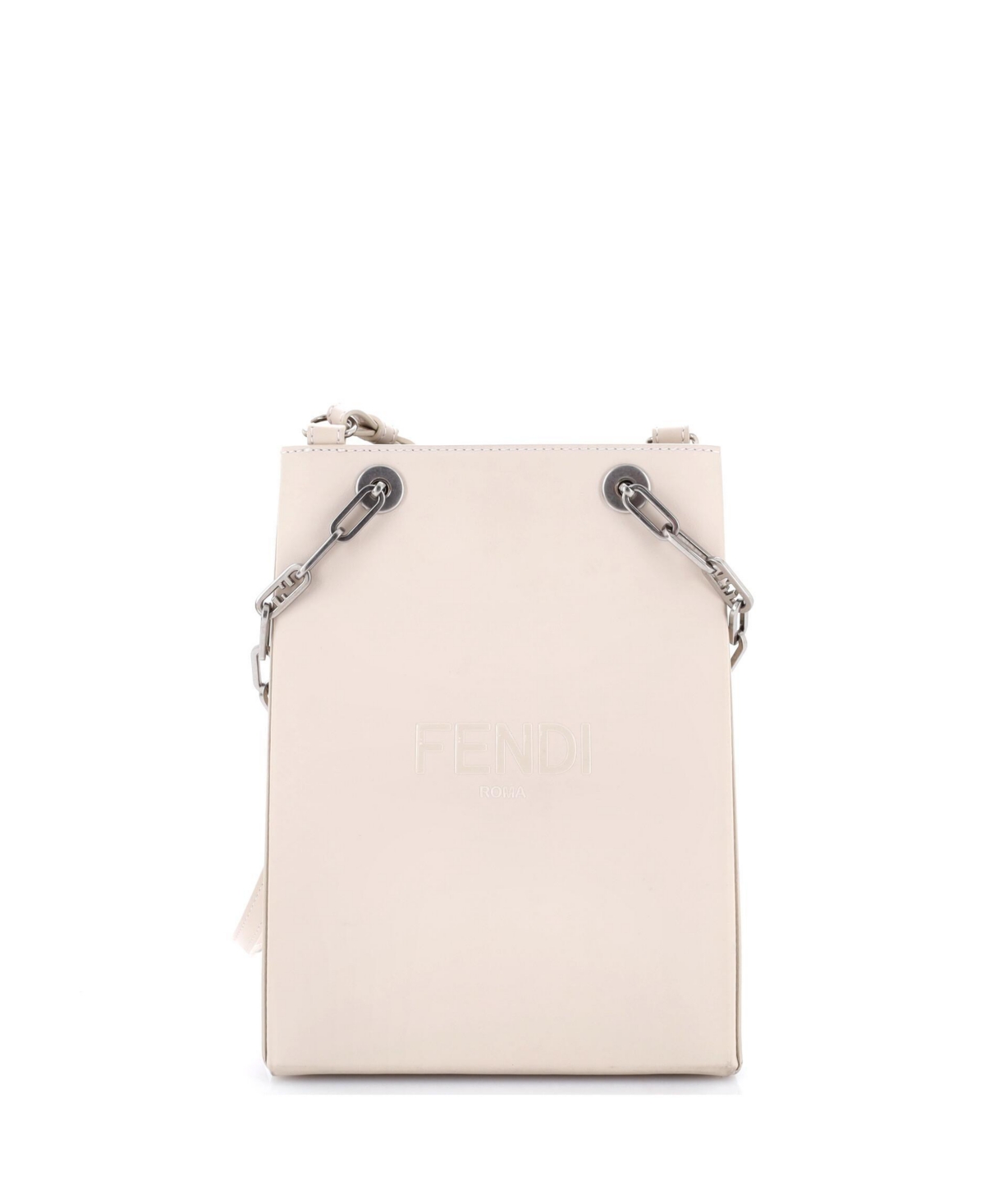 Click here for Pre-Owned Fendi Small Chain Shopping Tote Leather... prices