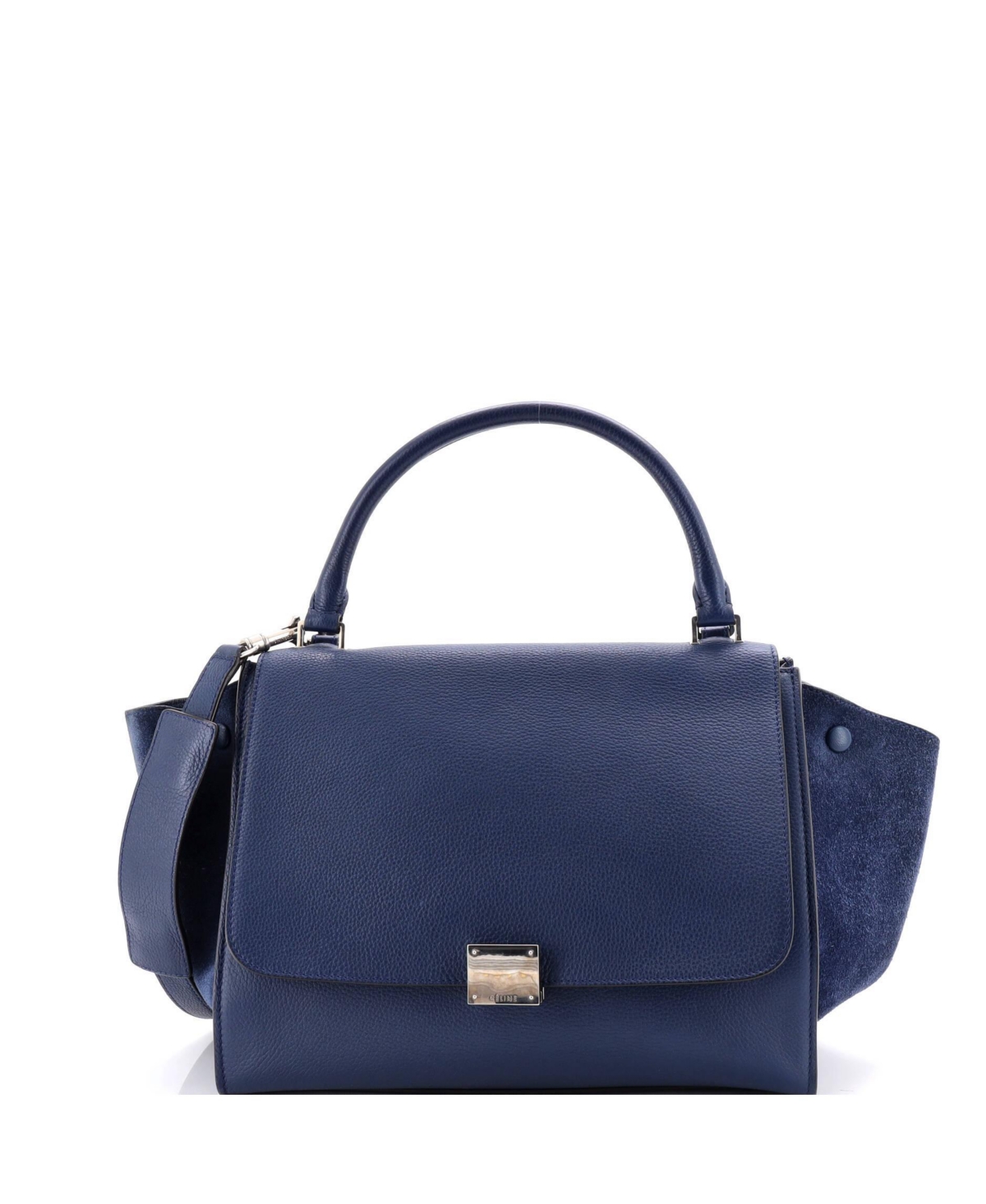 Click here for Pre-Owned Celine Medium Trapeze Bag Leather - Blue prices