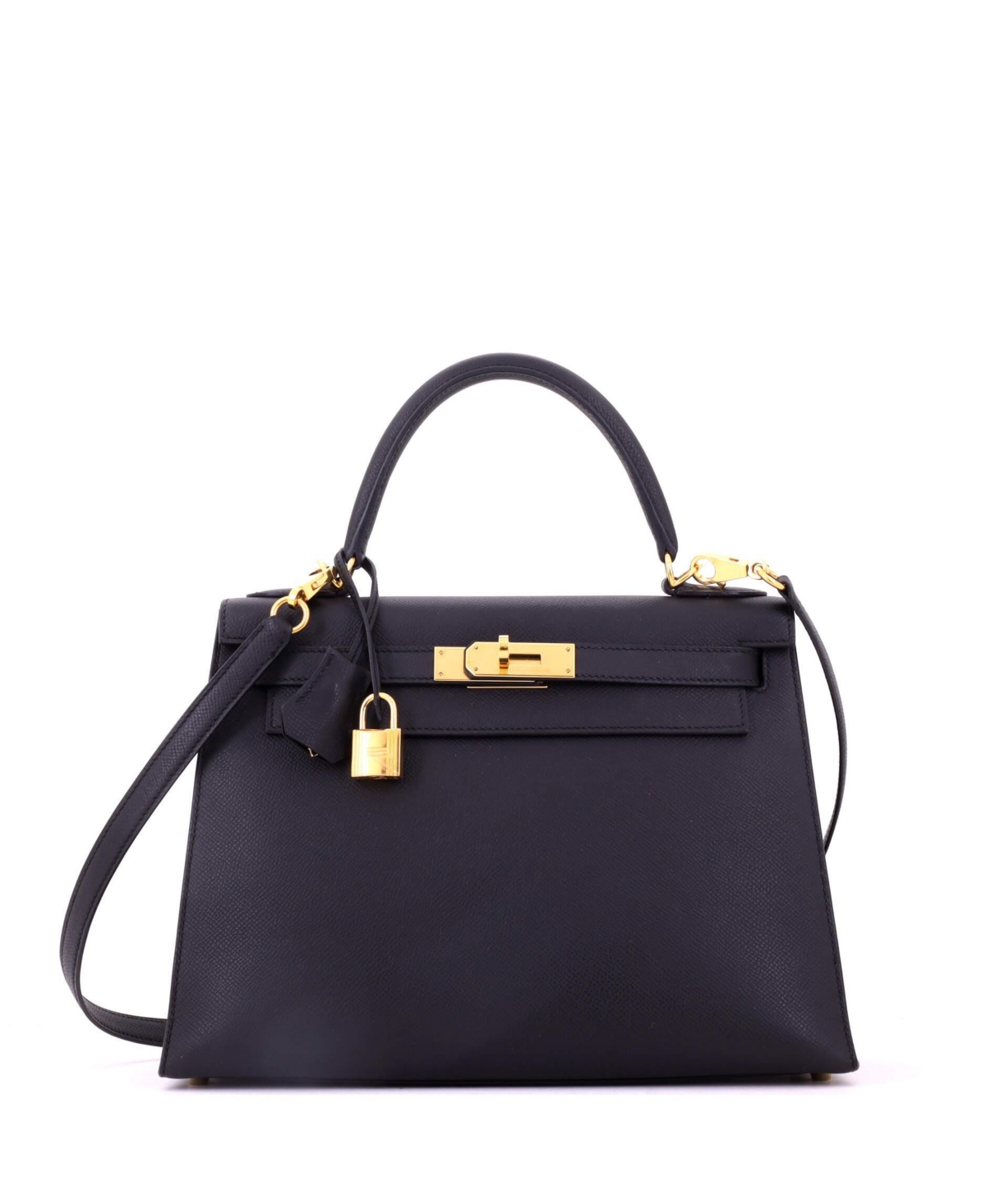 Click here for Pre-Owned Hermes Kelly 28 Handbag Black Epsom with... prices
