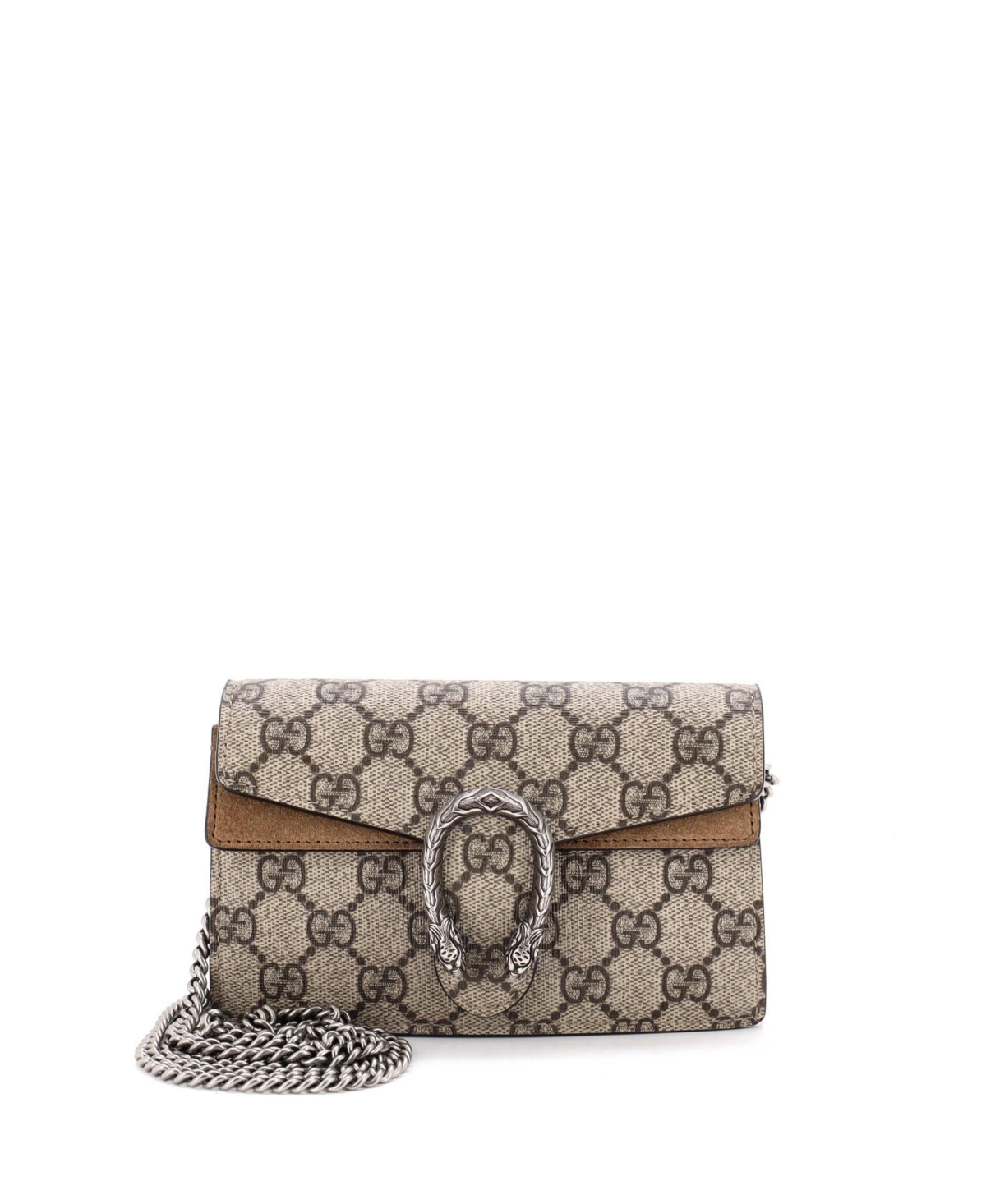 Click here for Pre-Owned Gucci Super Mini Dionysus Bag Gg Coated... prices