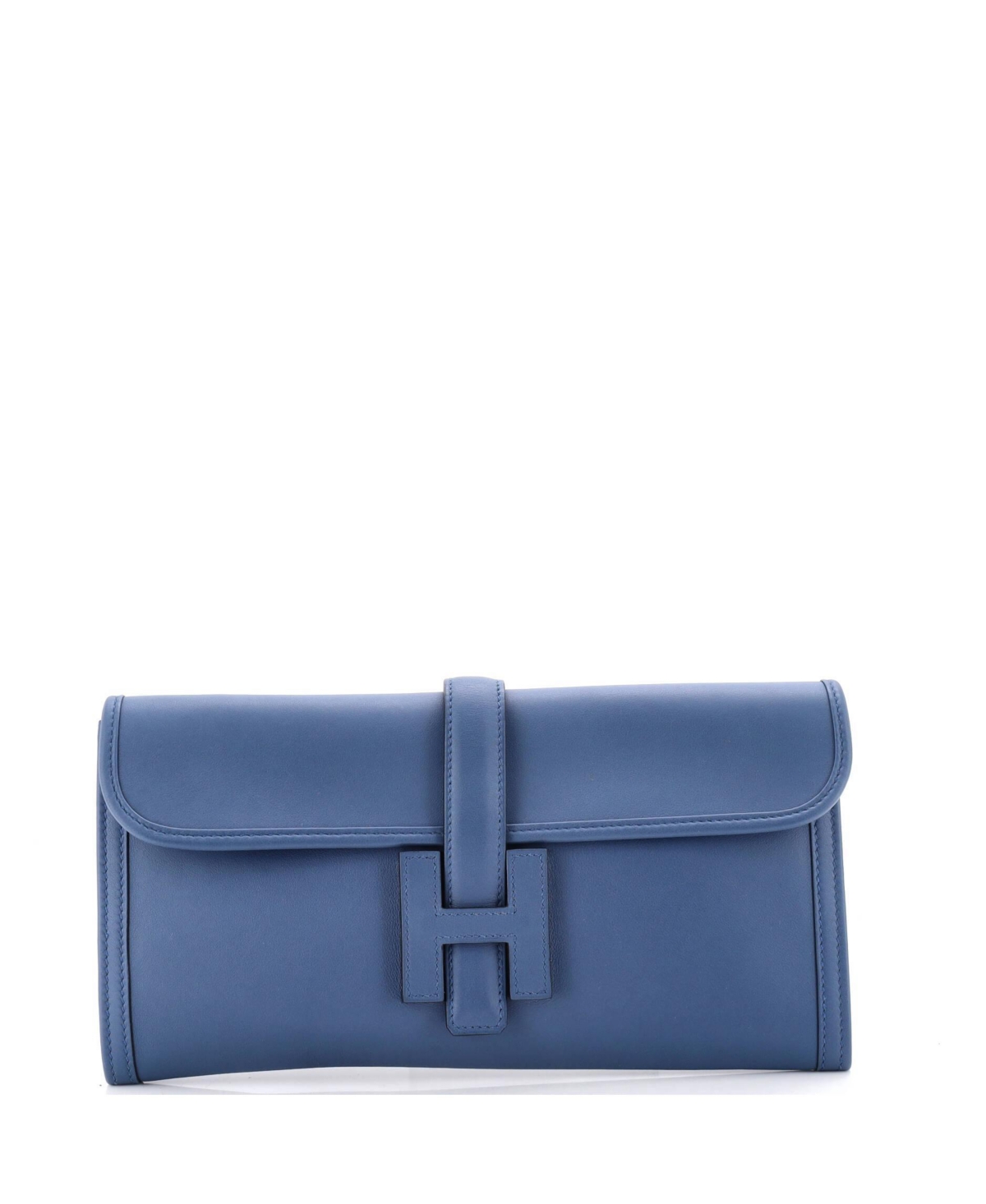 Click here for Pre-Owned Hermes 29 Jige Elan Clutch Swift - Blue prices