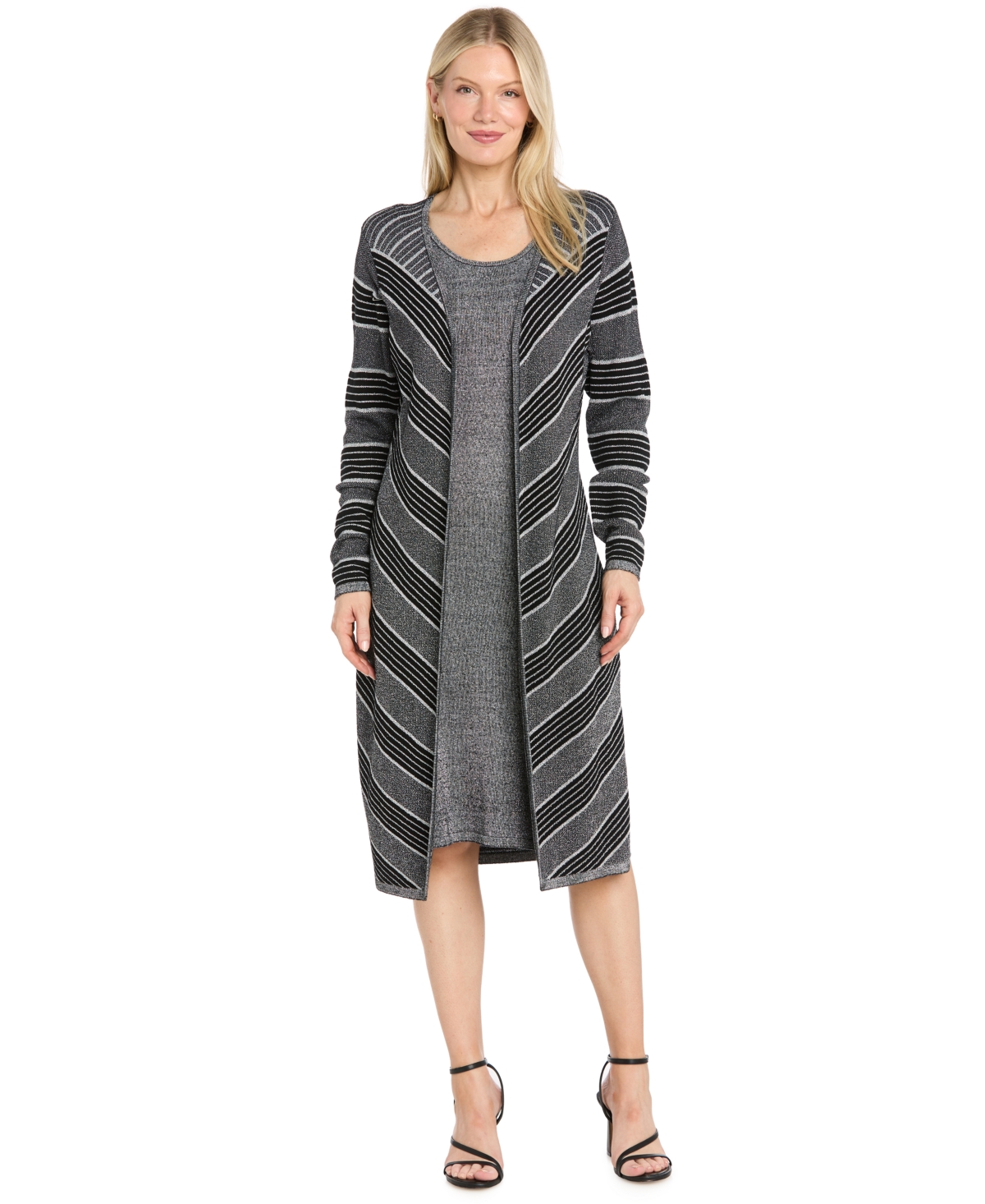 Click here for R & M Richards Petite Two-Piece Metallic Midi Swea... prices