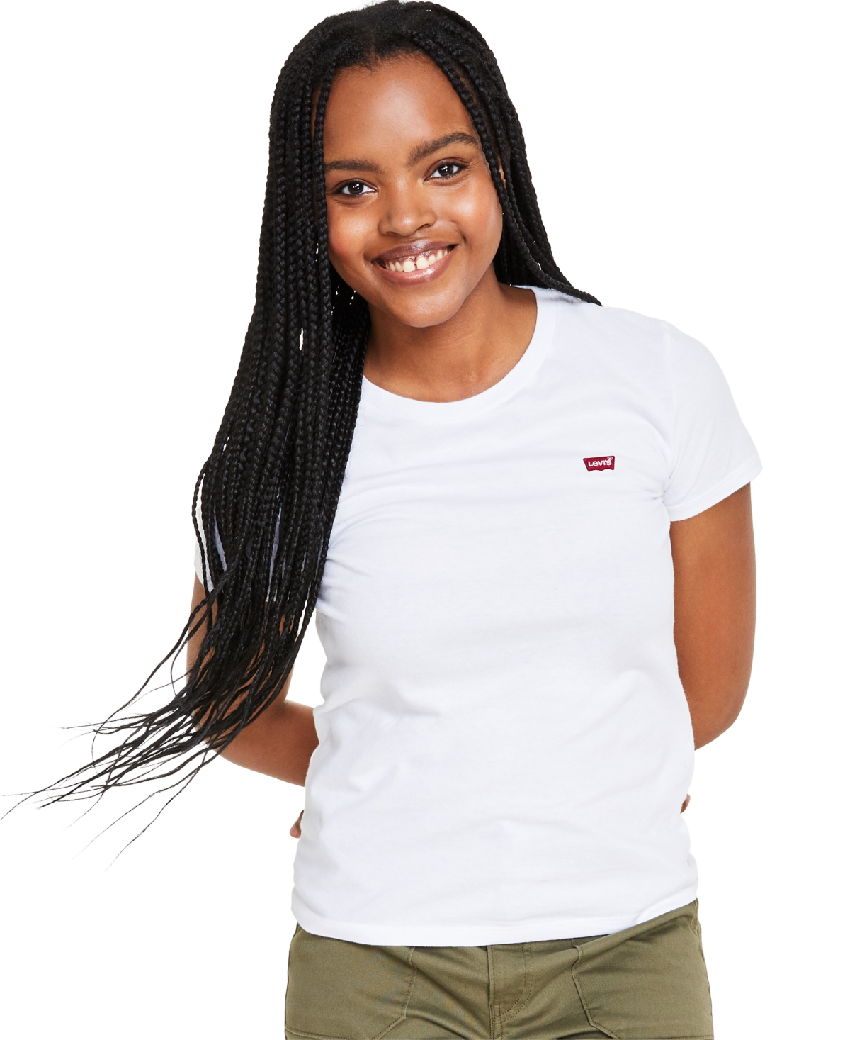 Click here for Levis Womens The Perfect Crewneck Cotton T-Shirt -... prices