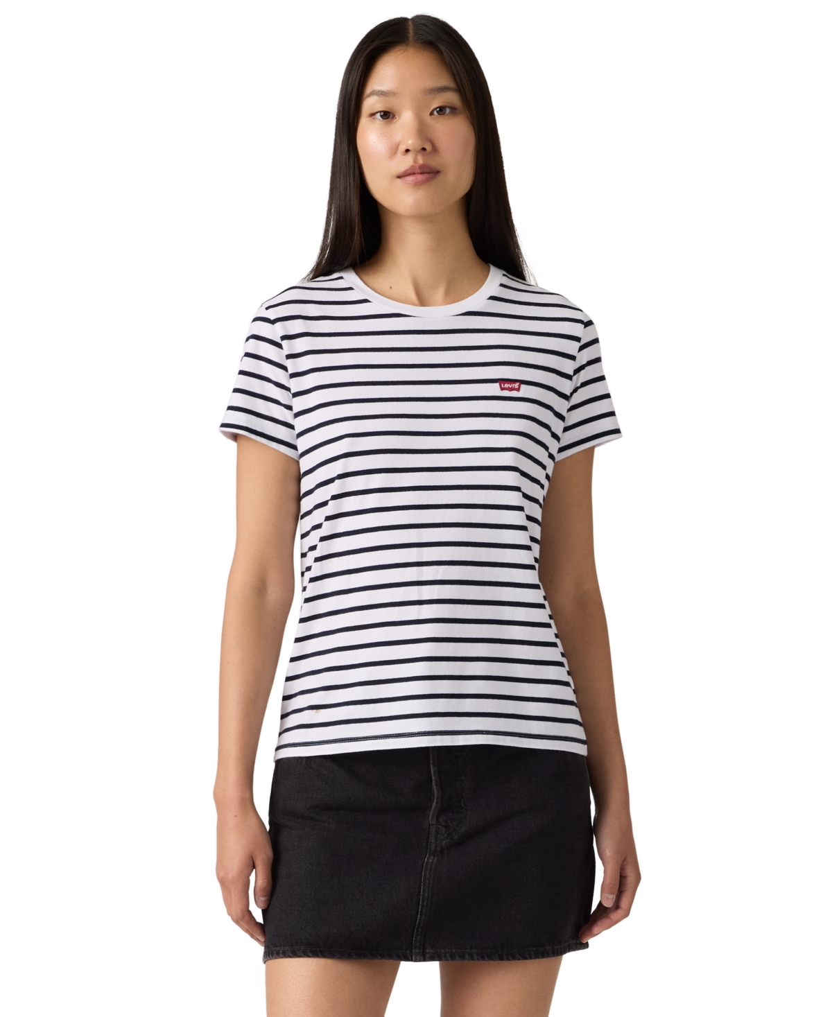Click here for Levis Womens The Perfect Crewneck Cotton T-Shirt -... prices