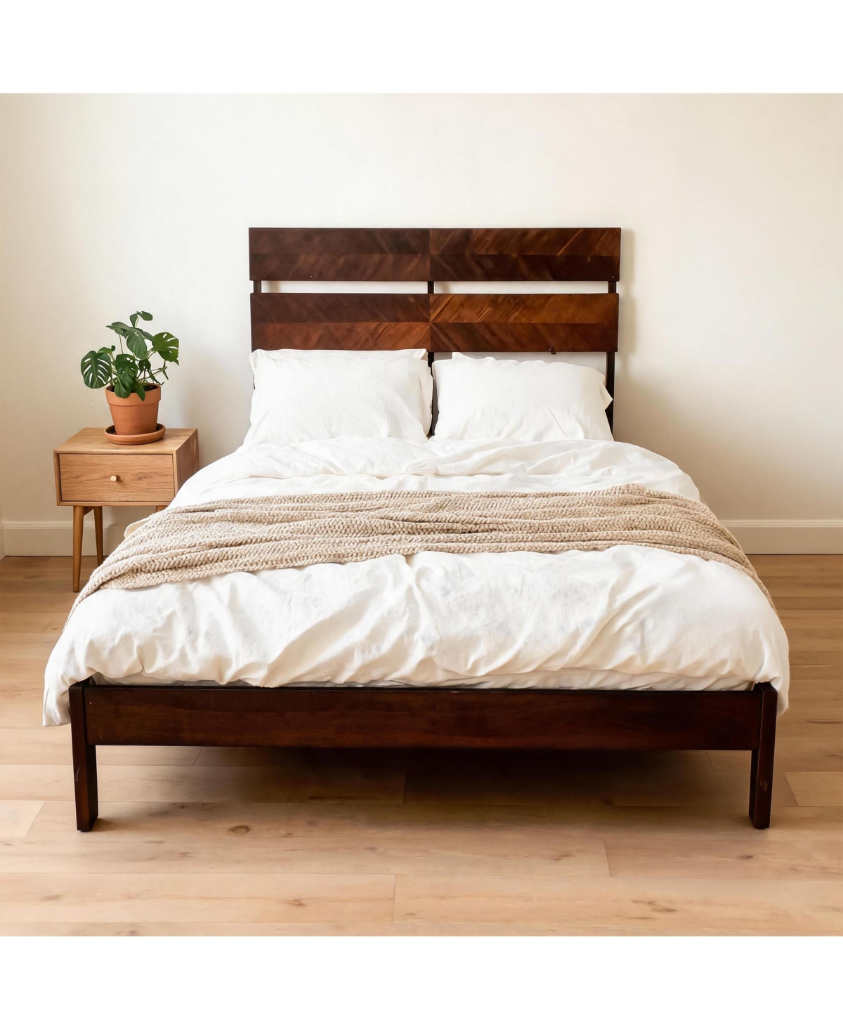 Click here for Gaomon Platform Bed Frame - Mid-Century Modern Woo... prices