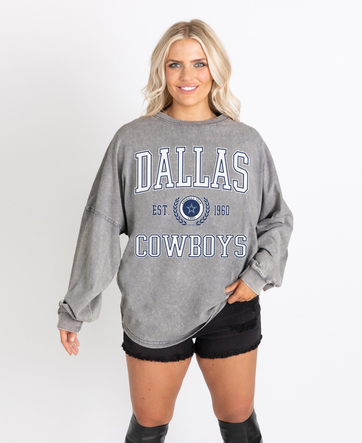 Click here for Gameday Couture Womens Gray Dallas Cowboys Oversiz... prices