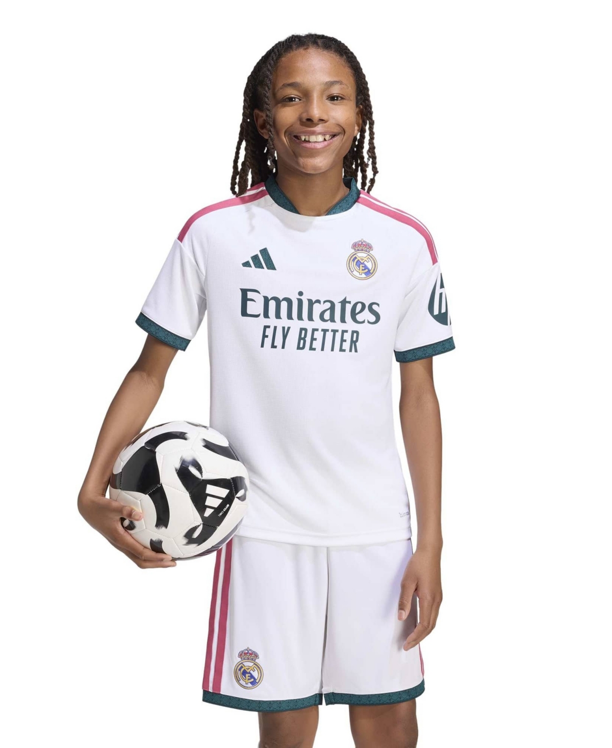 Click here for Adidas Big Boys and Girls White Real Madrid 2026/2... prices
