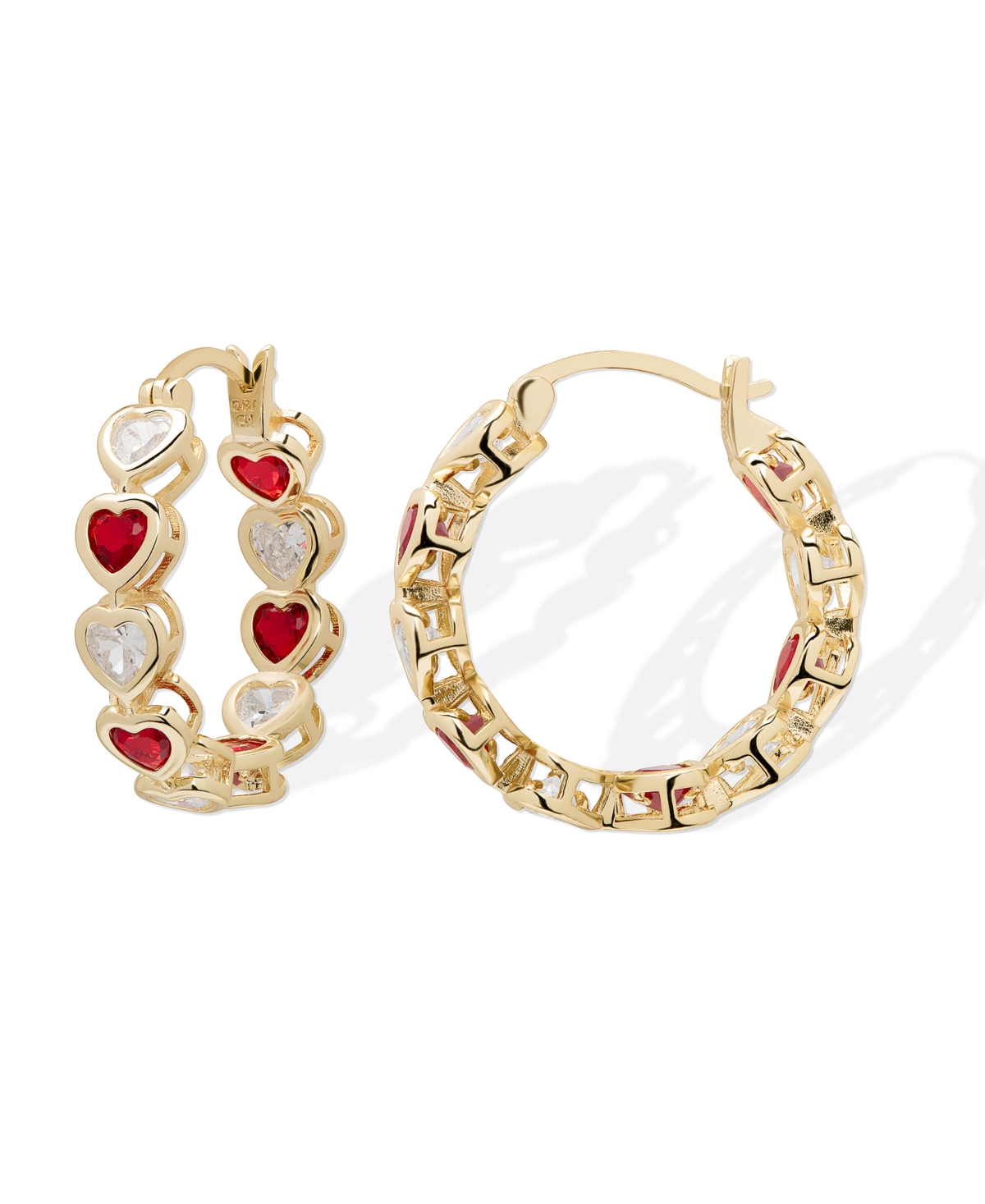 Click here for Macys Simulated Ruby and Cubic Zirconia Bezel Hear... prices