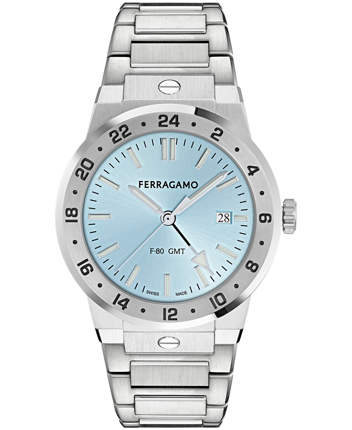 Click here for Ferragamo Mens Silver Stainless Steel Bracelet Gmt... prices
