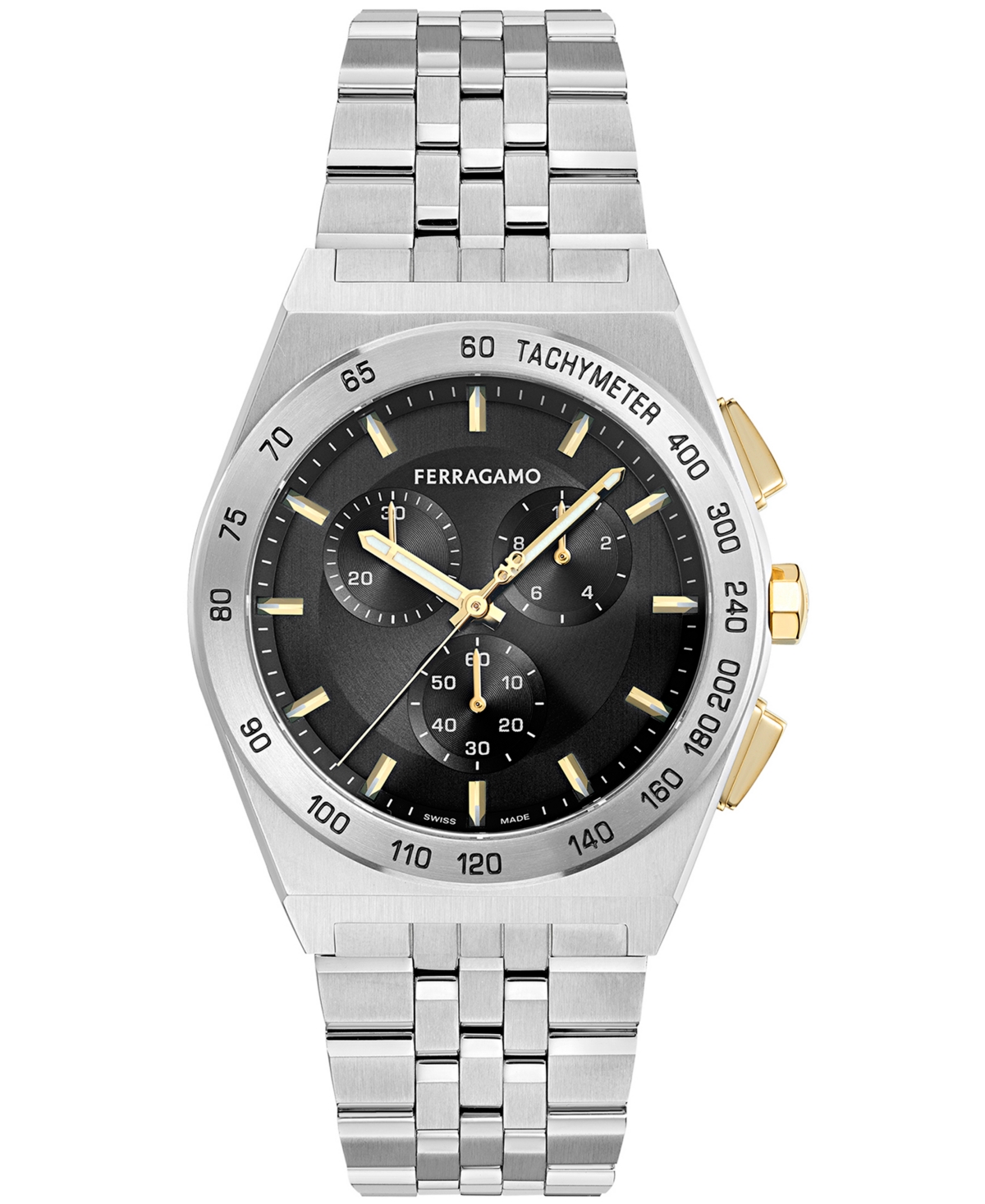 Click here for Ferragamo Mens Silver Stainless Steel Chronograph... prices