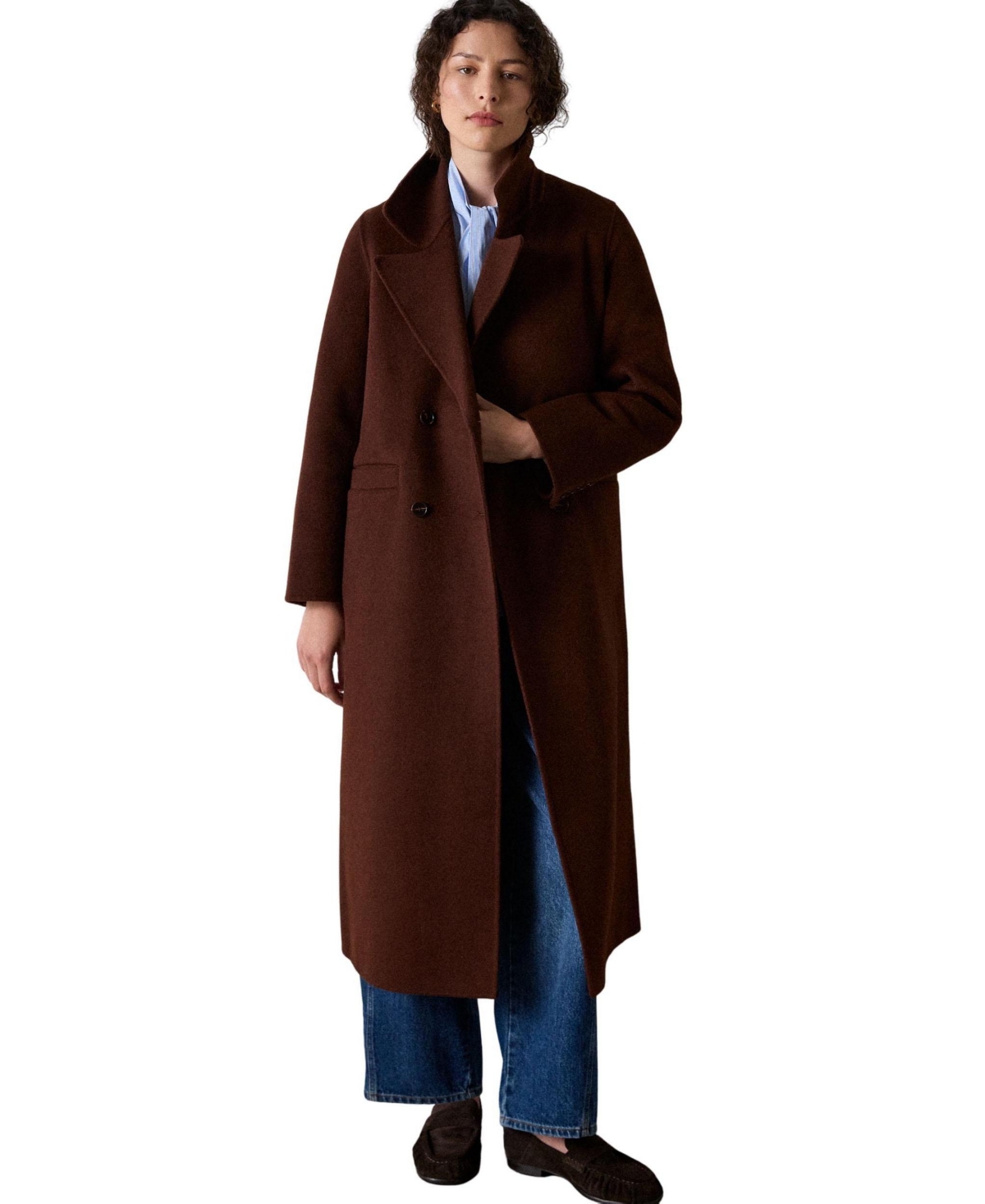 Click here for Whistles Womens Relaxed Double Faced Midi Coat - B... prices