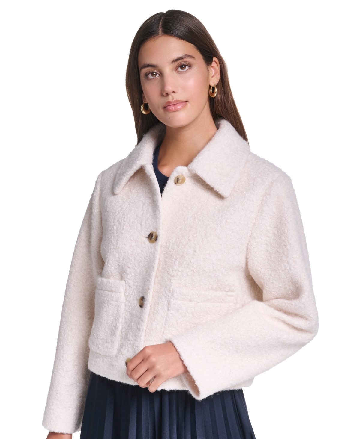 Click here for Levis Womens Laydown Collar Cropped Boucle Work Ja... prices