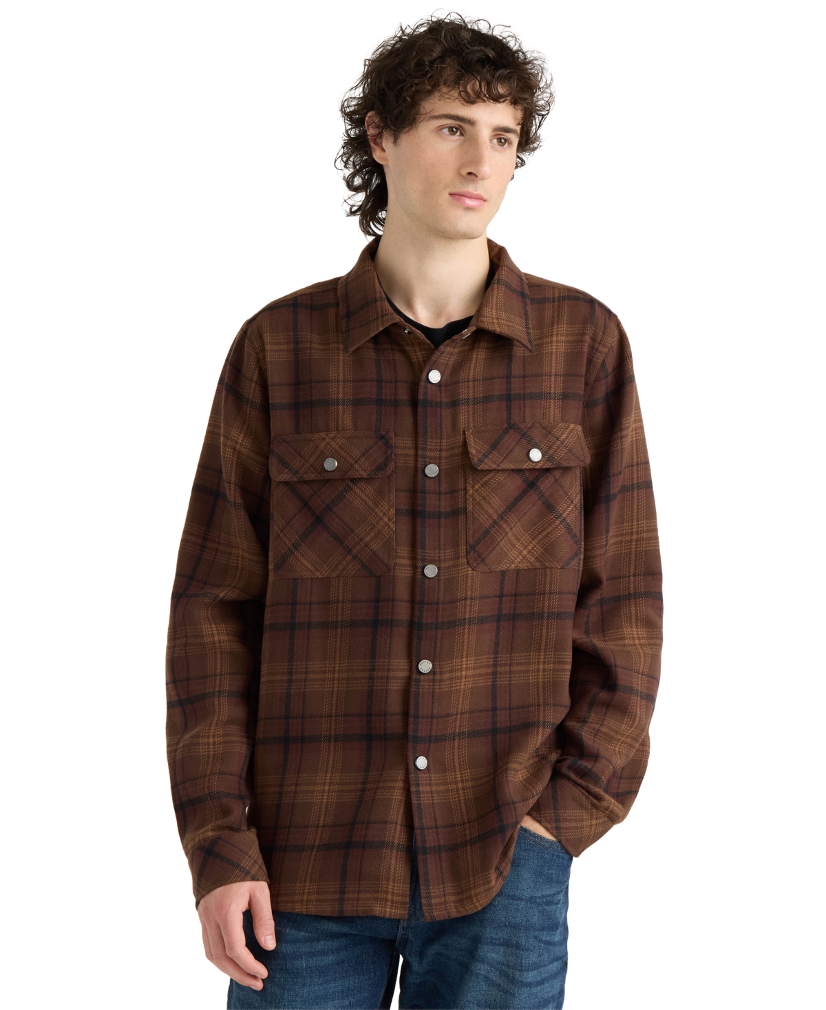 Click here for Hunter Mens Benji Flannel Plaid Classic-Fit Shirt... prices