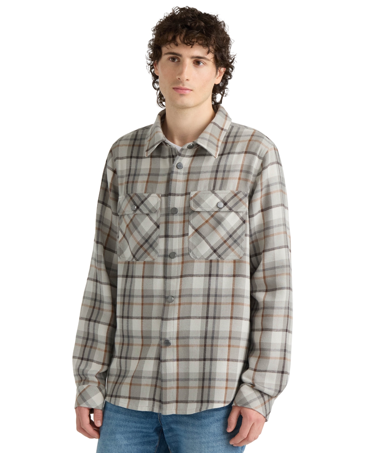 Click here for Hunter Mens Benji Flannel Plaid Classic-Fit Shirt... prices