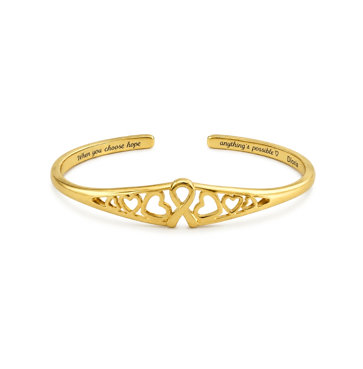 Click here for Dloria Choose Hope Cancer Awareness Heart Engraved... prices