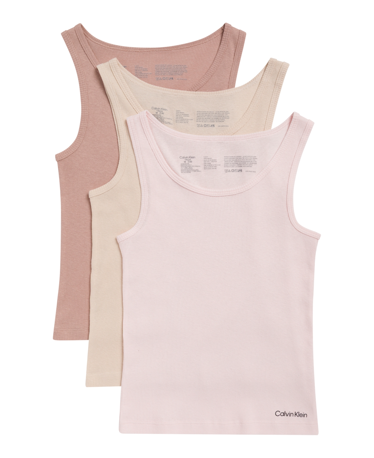 Click here for Calvin Klein Girls 6-16 Sleeveless Tank Top  3-Pac... prices