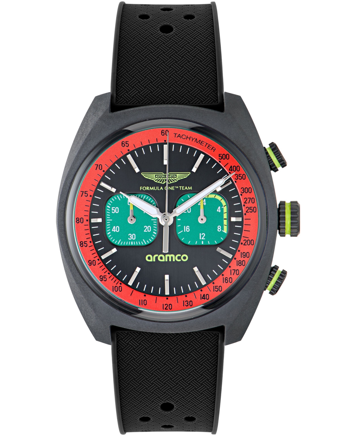 Click here for Aston Martin Mens Quartz Round Black Silicone Stra... prices
