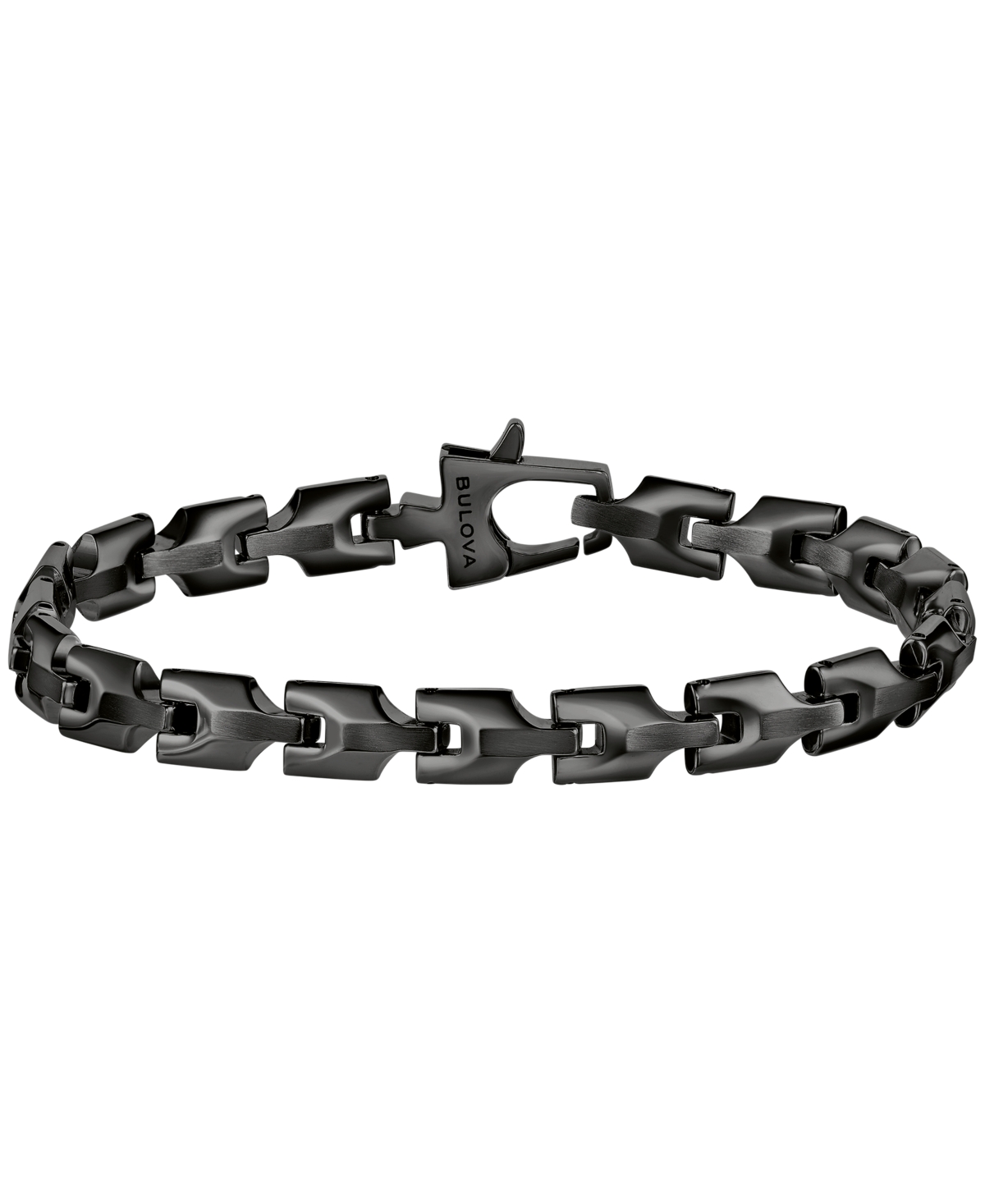 Click here for Bulova Jewelry Mens Bulova Link Bracelet - Black prices
