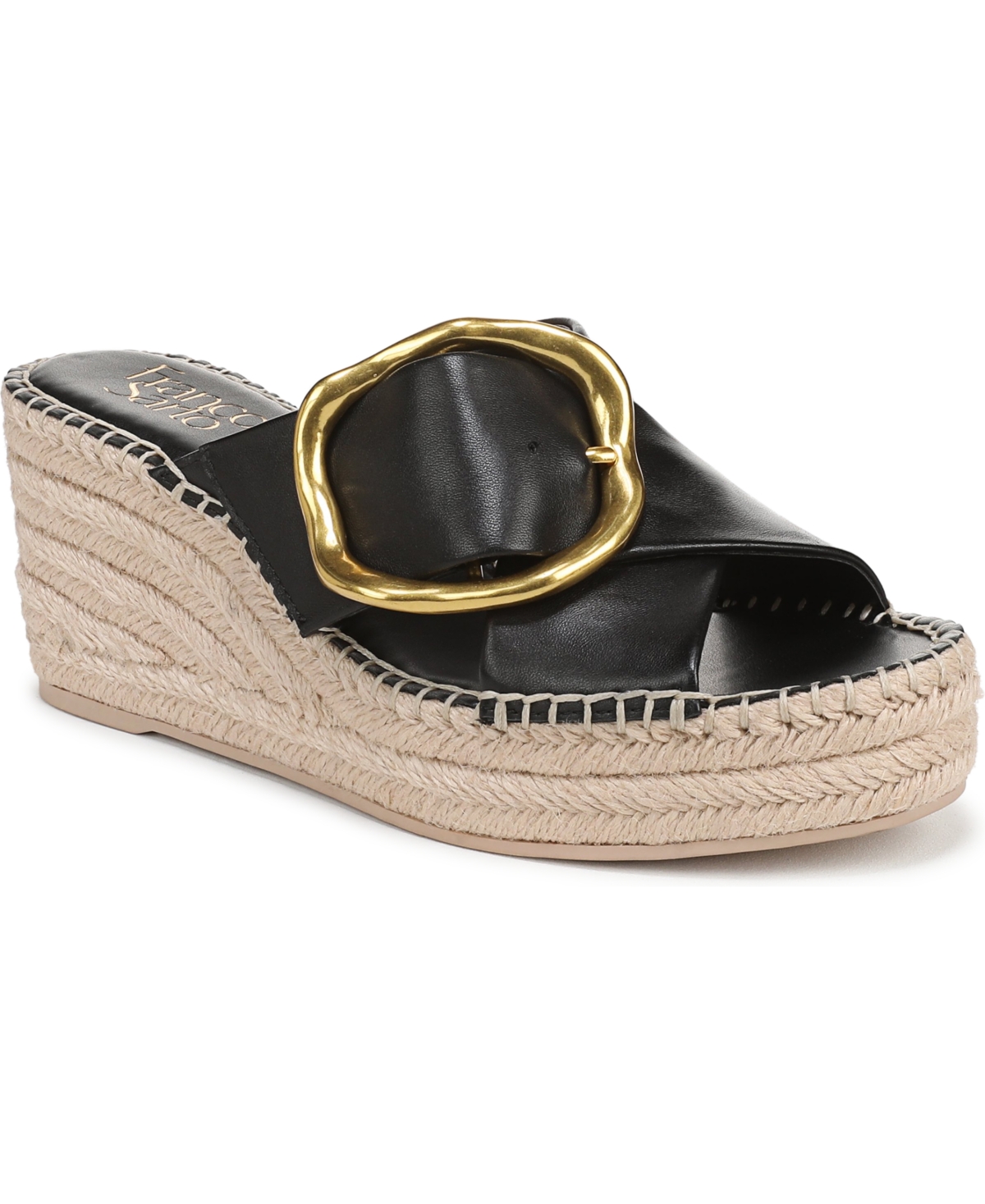 Click here for Franco Sarto Womens Clemensa Slip-On Sandals - Bla... prices