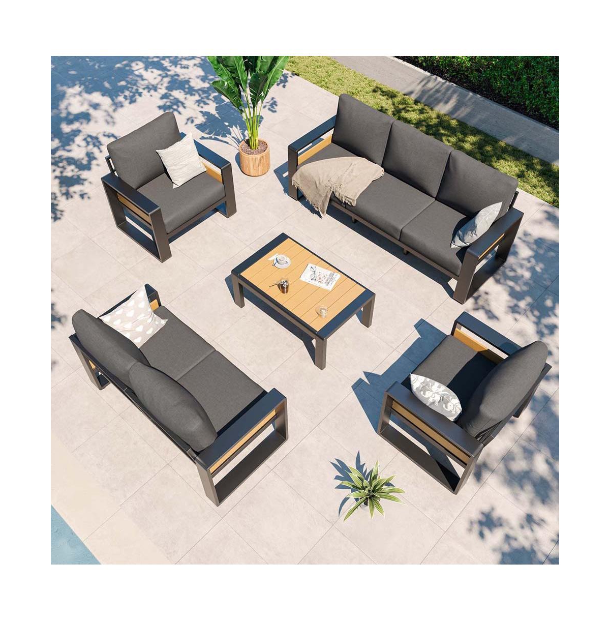Click here for Aoxun Outdoor Patio Conversation Set Durable Alumi... prices