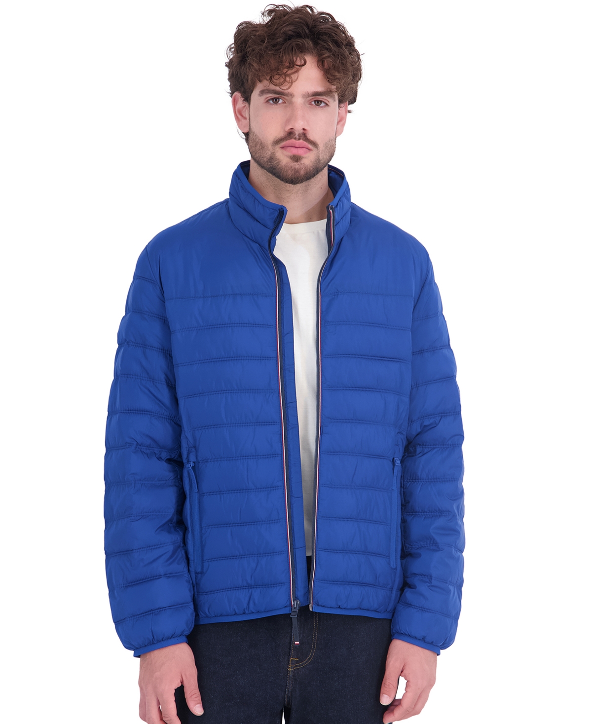 Click here for Tommy Hilfiger Mens Unhooded Packable Jacket - Roy... prices