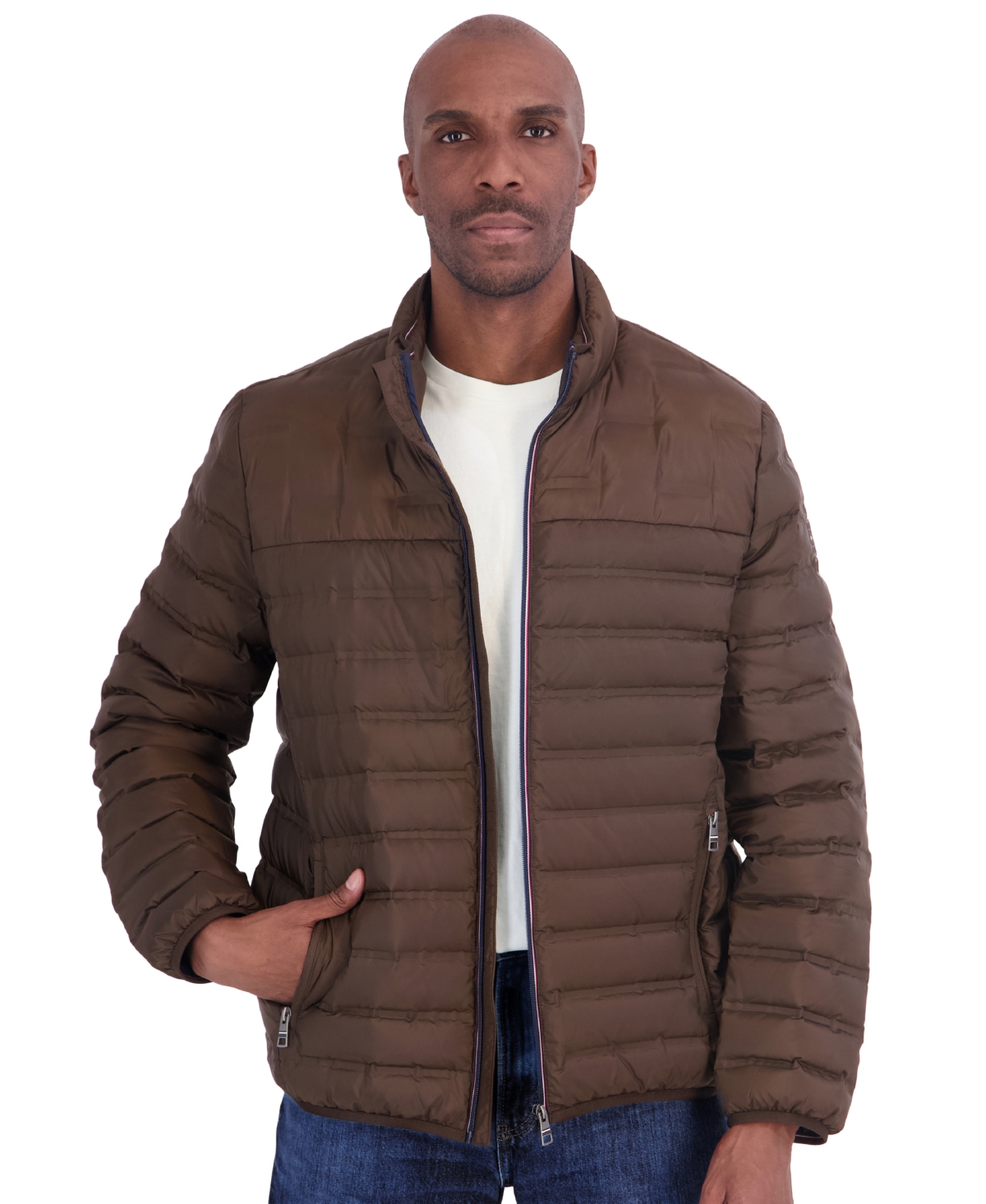 Click here for Tommy Hilfiger Mens Real Down Packable Jacket - Br... prices