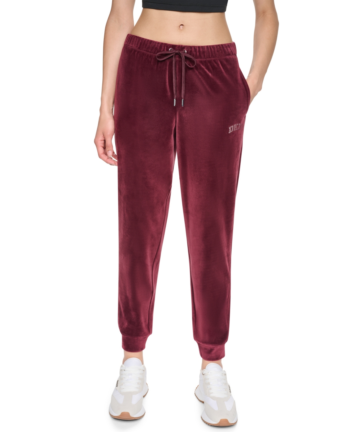 Click here for Dkny Sport Womens Mid-Rise Varsity Rhinestone Logo... prices
