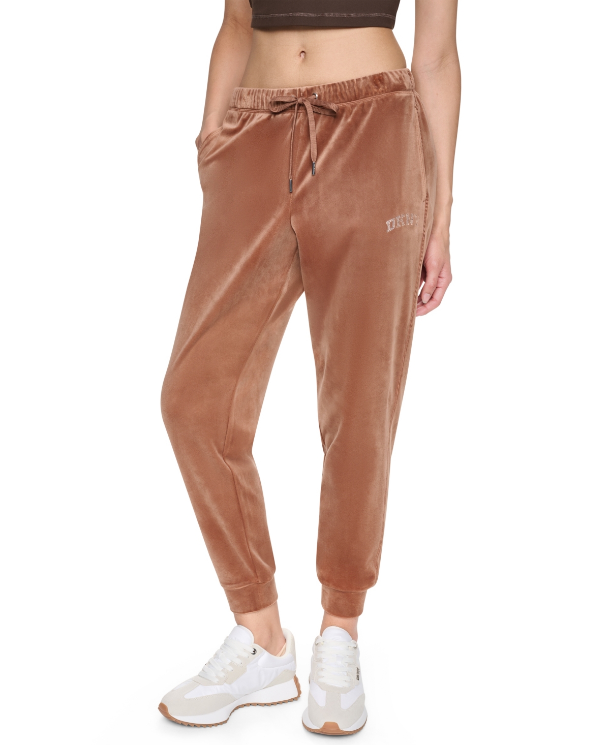 Click here for Dkny Sport Womens Mid-Rise Varsity Rhinestone Logo... prices