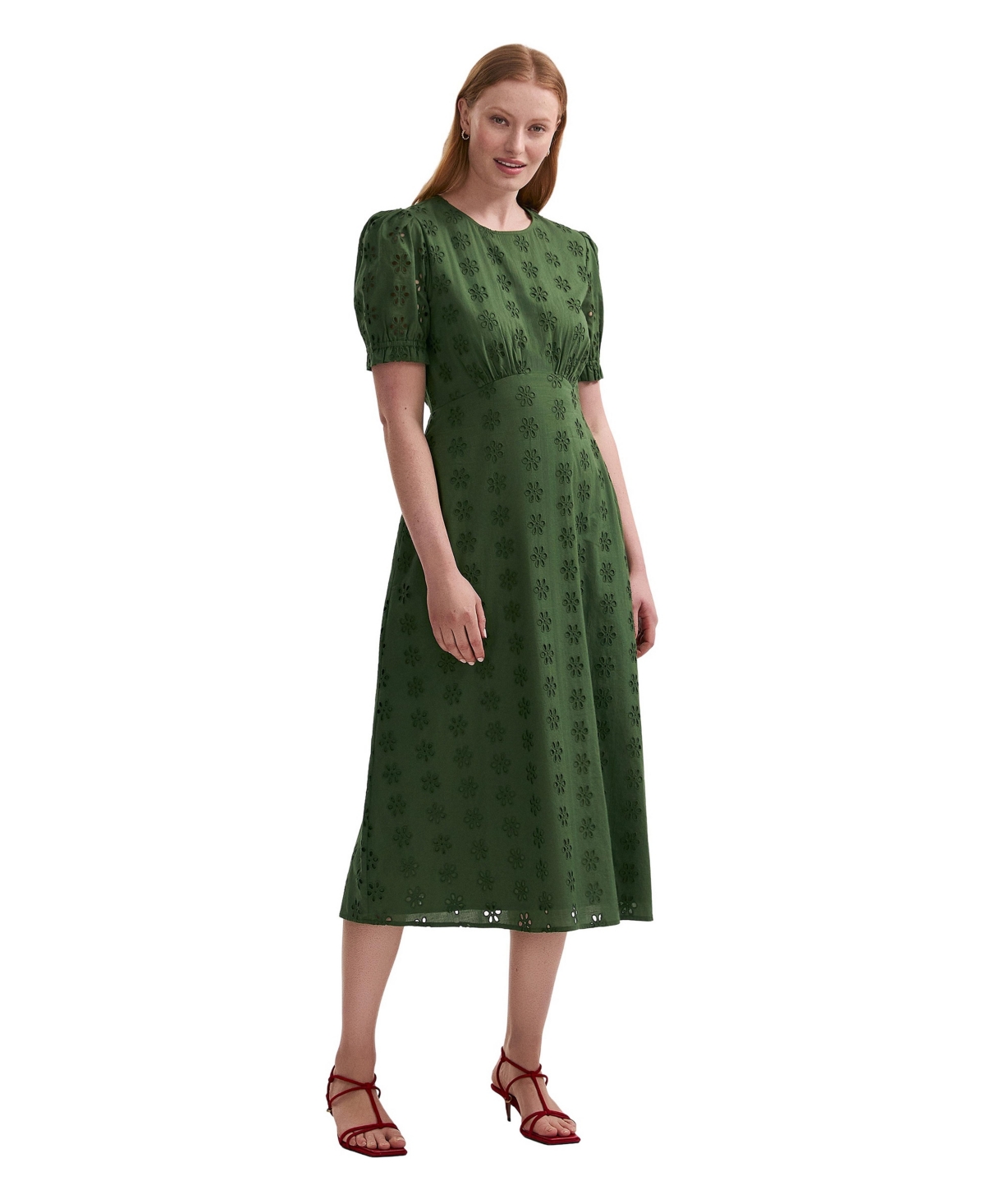 Click here for Finery London Womens Mela Cotton Midi Tea Dress -... prices