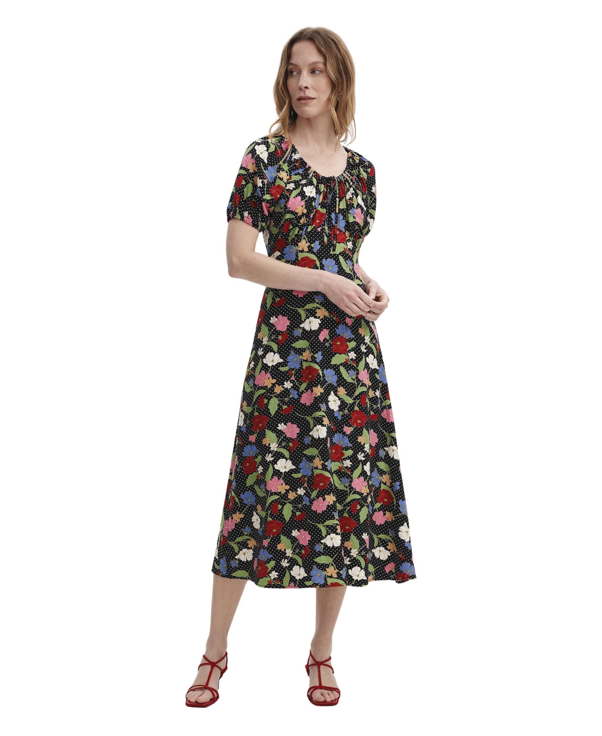 Click here for Finery London Womens Jada Puff Sleeve Midi Dress -... prices