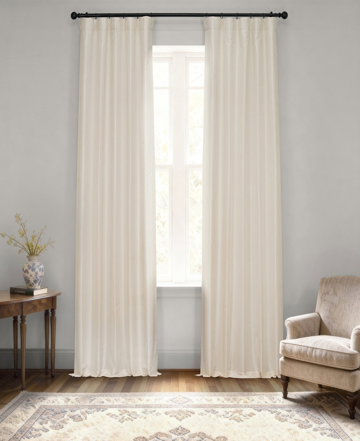 Click here for Half Price Drapes Off White Vintage Textured Faux... prices