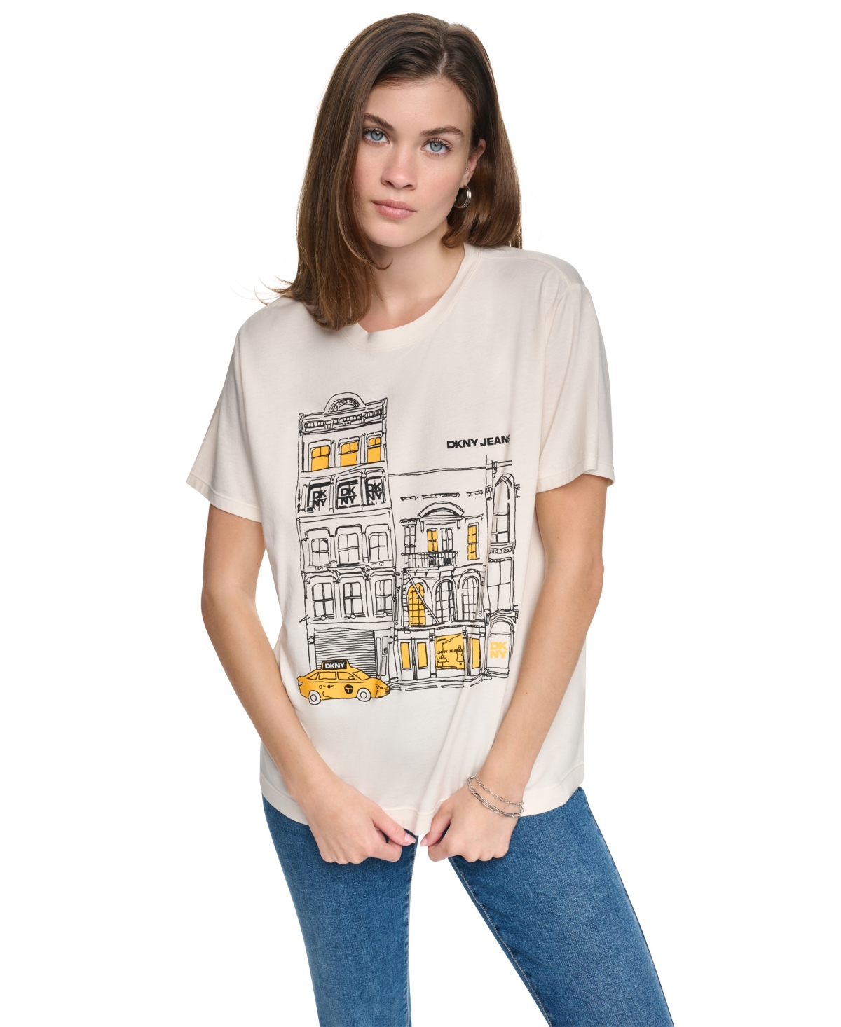 Click here for Dkny Jeans Womens New York Downtown Logo Relaxed G... prices